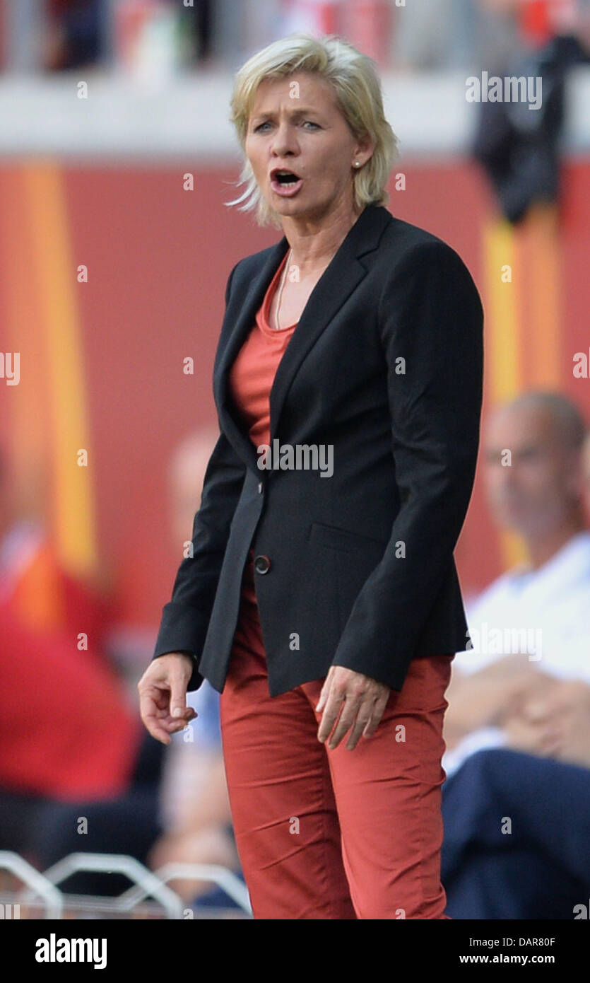 German coach Silvia Neid reacts during the UEFA Women's EURO 2013 Group ...