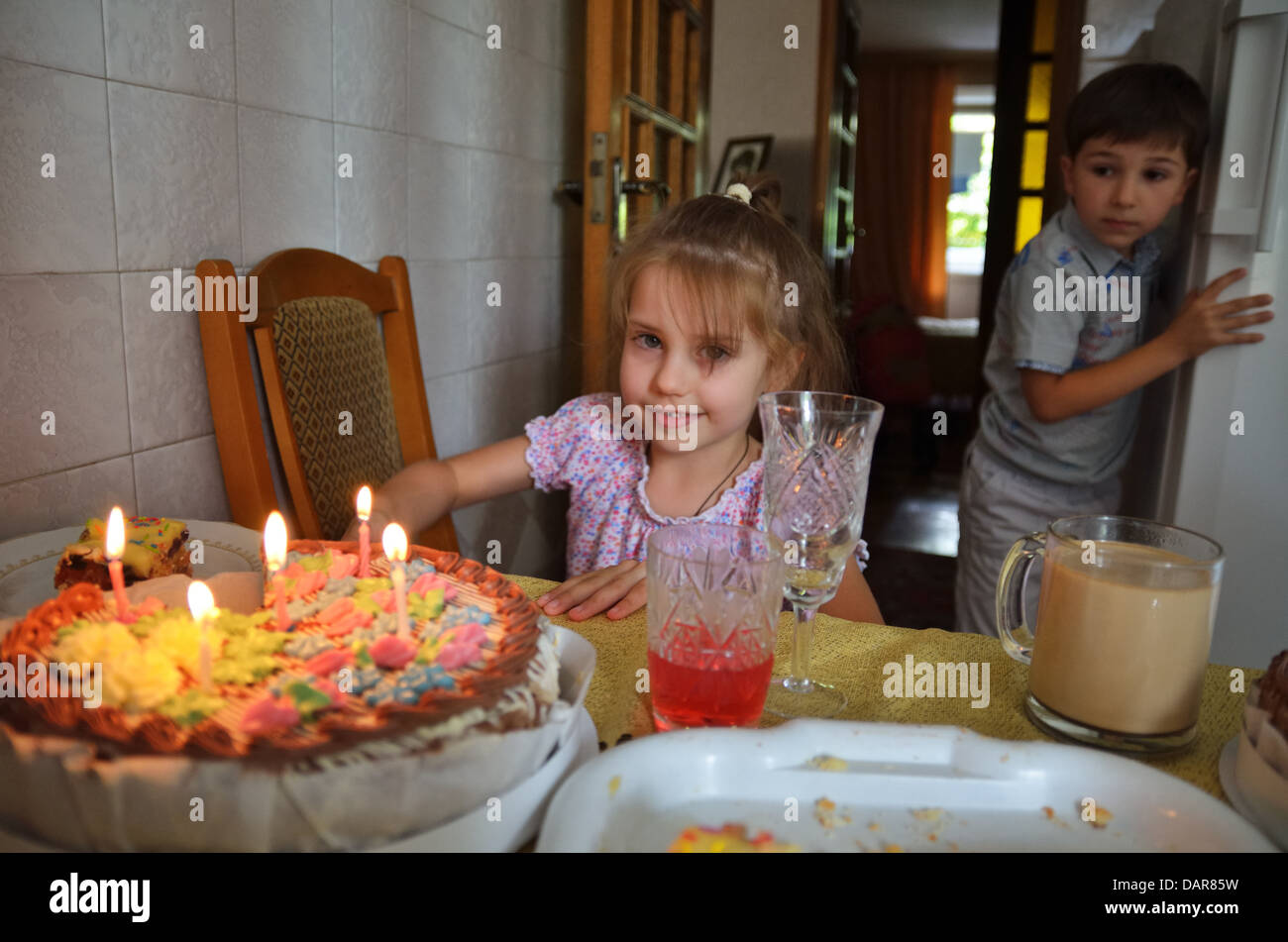 Children's birthday party, Ukraine Stock Photo - Alamy