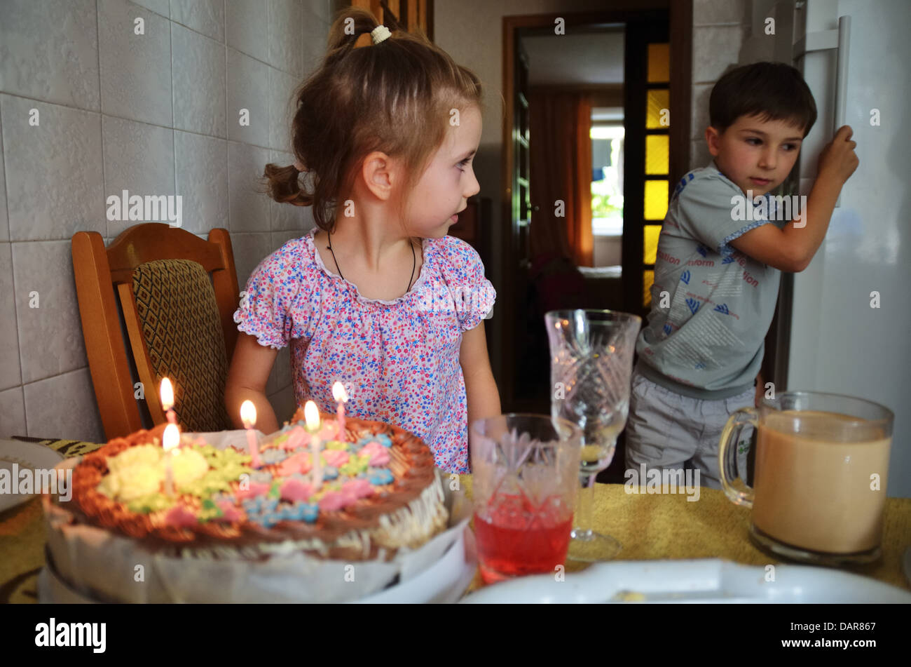Children's birthday party, Ukraine Stock Photo - Alamy