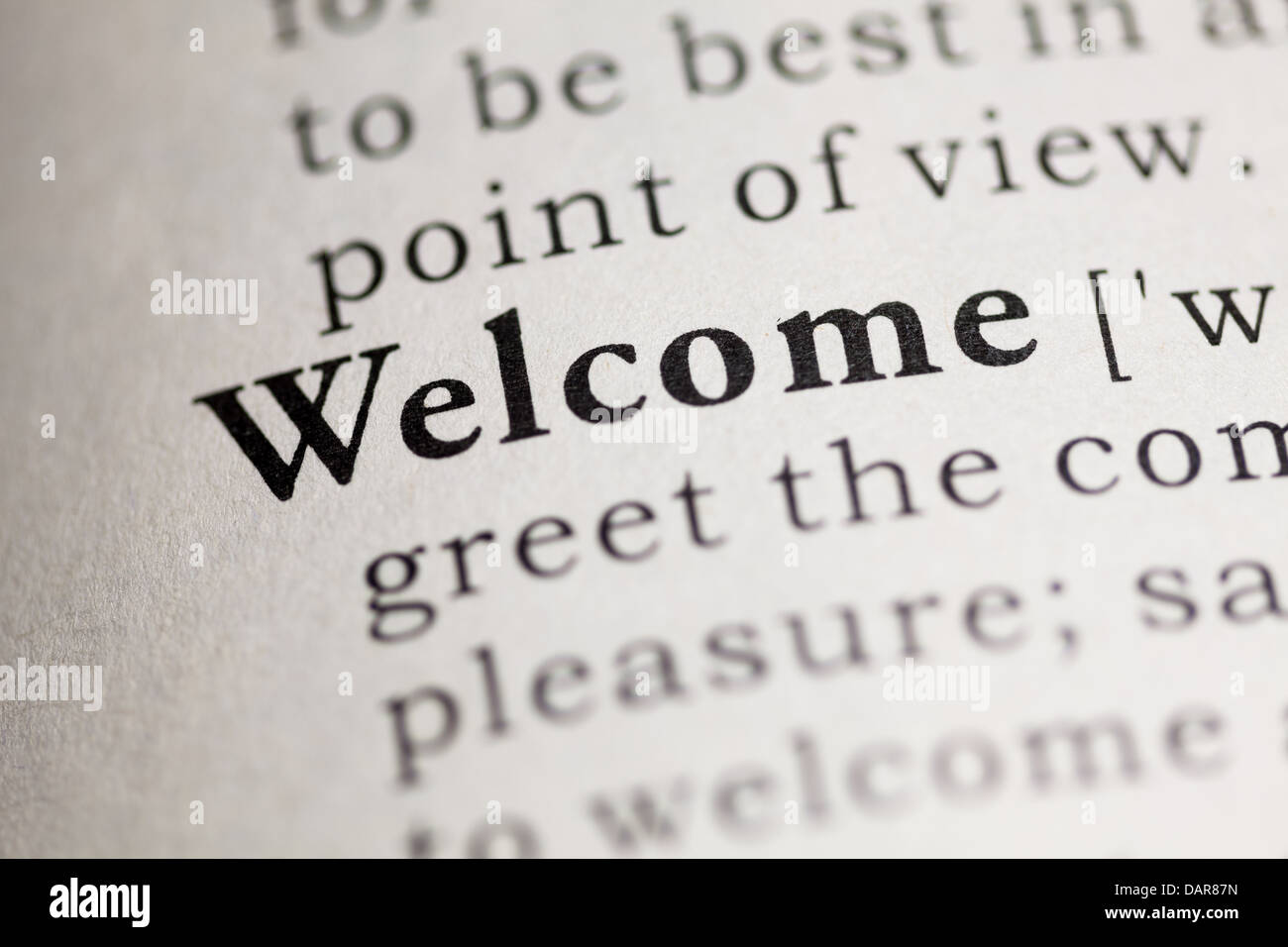Welcome word hi-res stock photography and images - Alamy