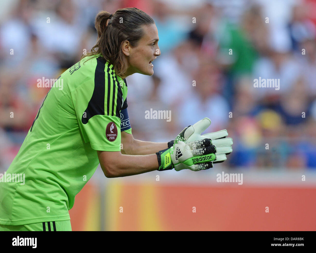 Goalkeeper Nadine Angerer of Germany reacts during the UEFA Women's ...