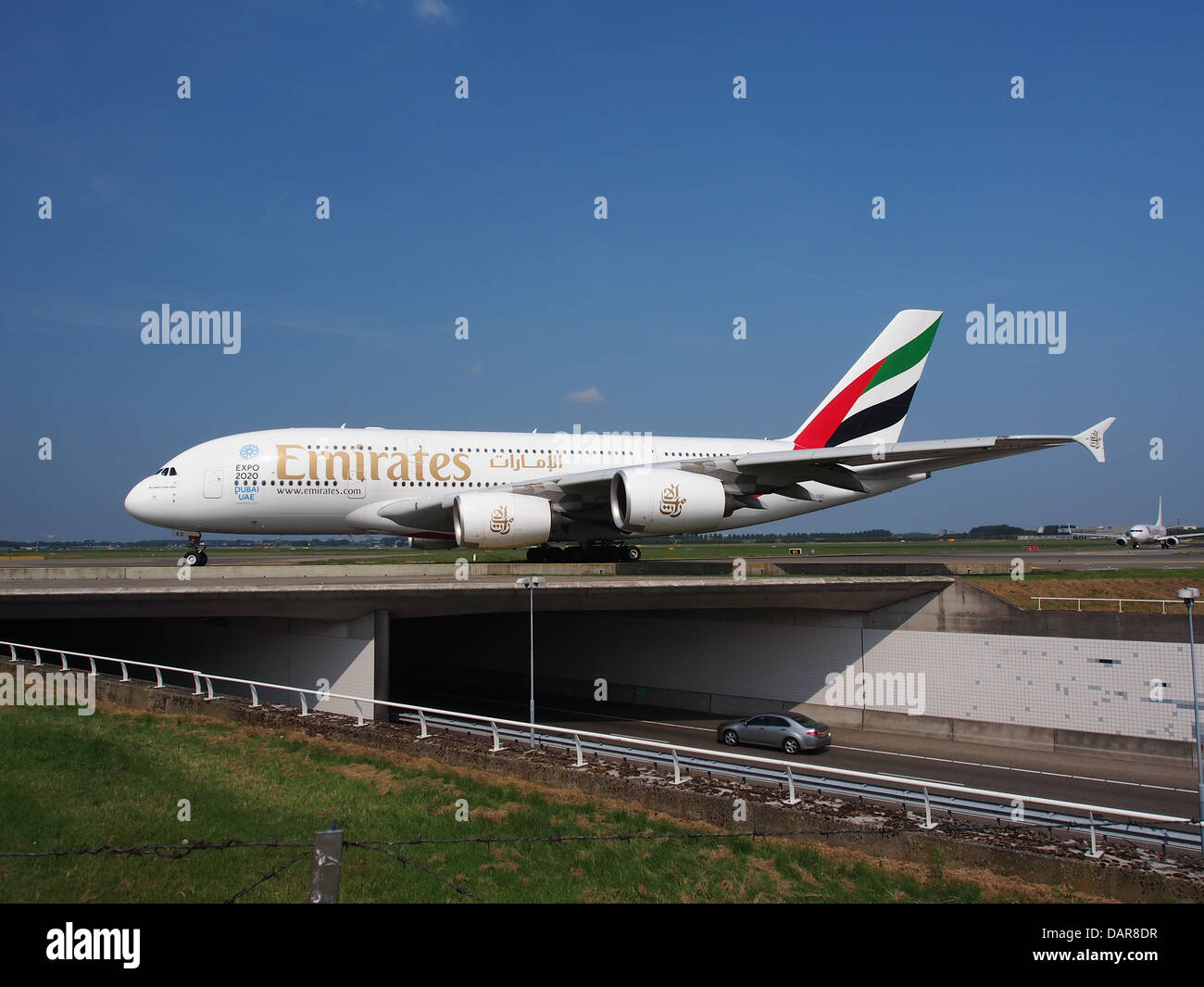 The A6-EEC Emirates Airbus A380-861, with serial number 110, is seen at ...