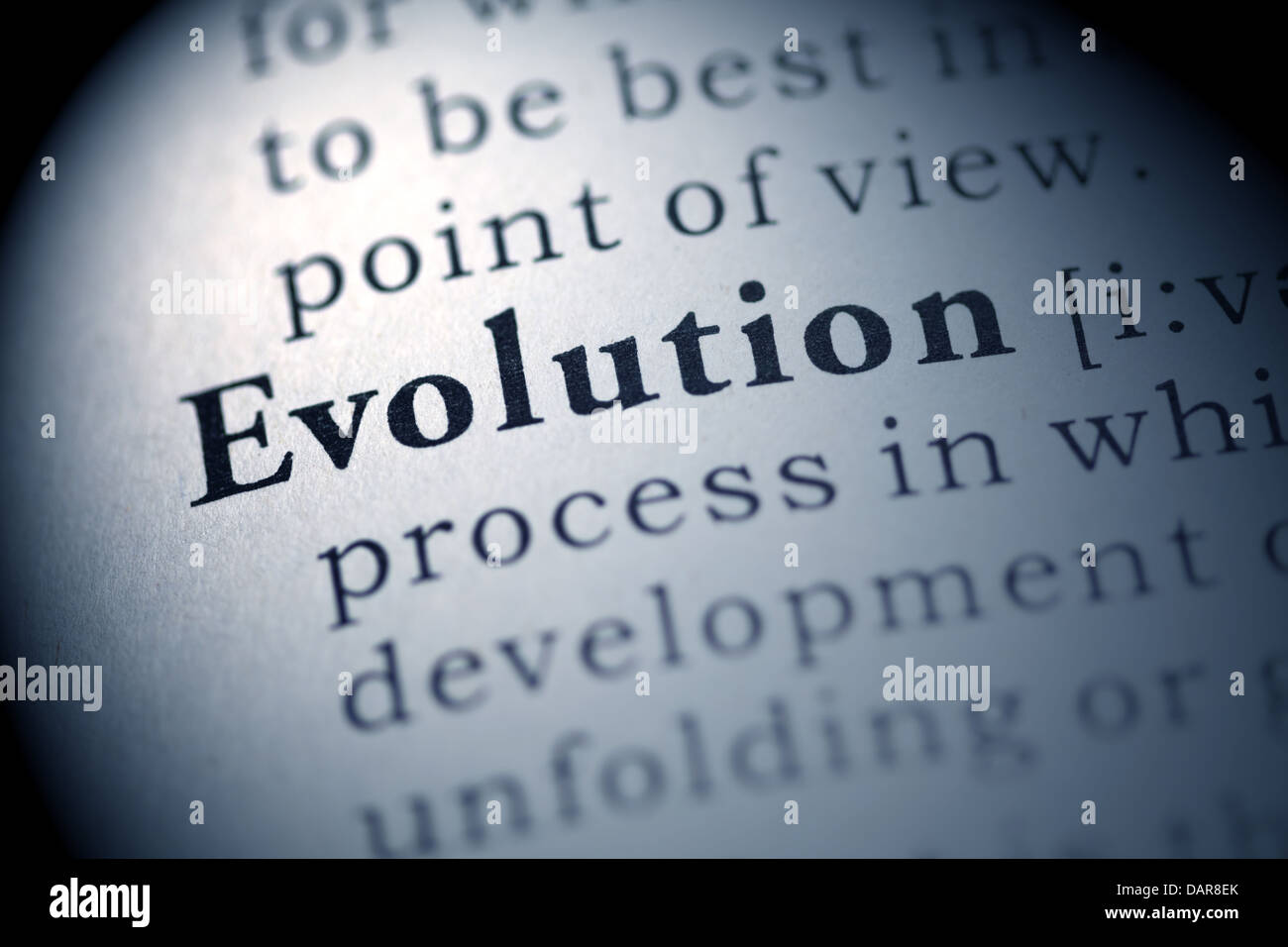 Fake Dictionary, Dictionary definition of the word Evolution Stock ...
