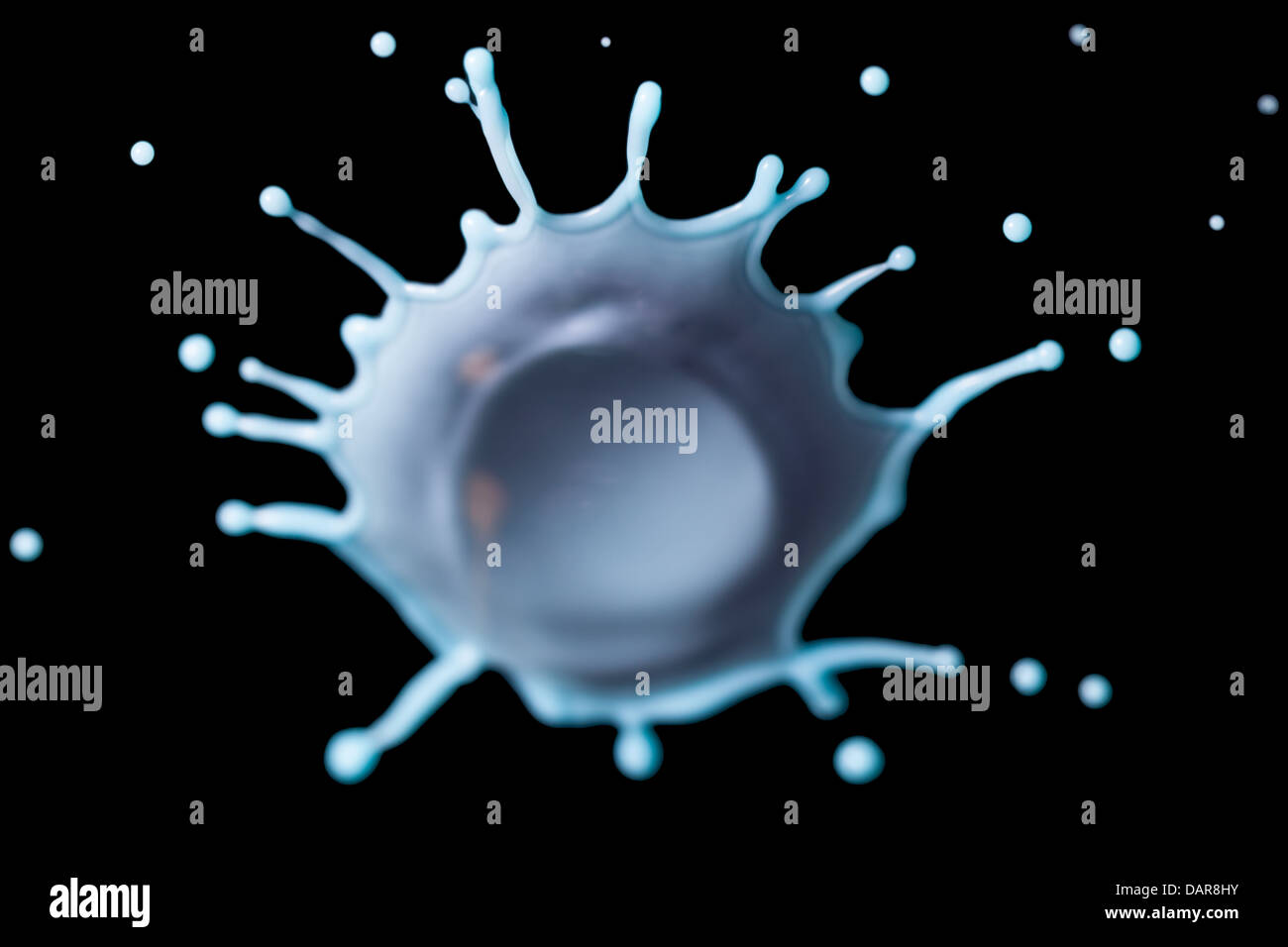 Liquid Splash Resulting From The Collision Of Two Droplets Stock Photo ...