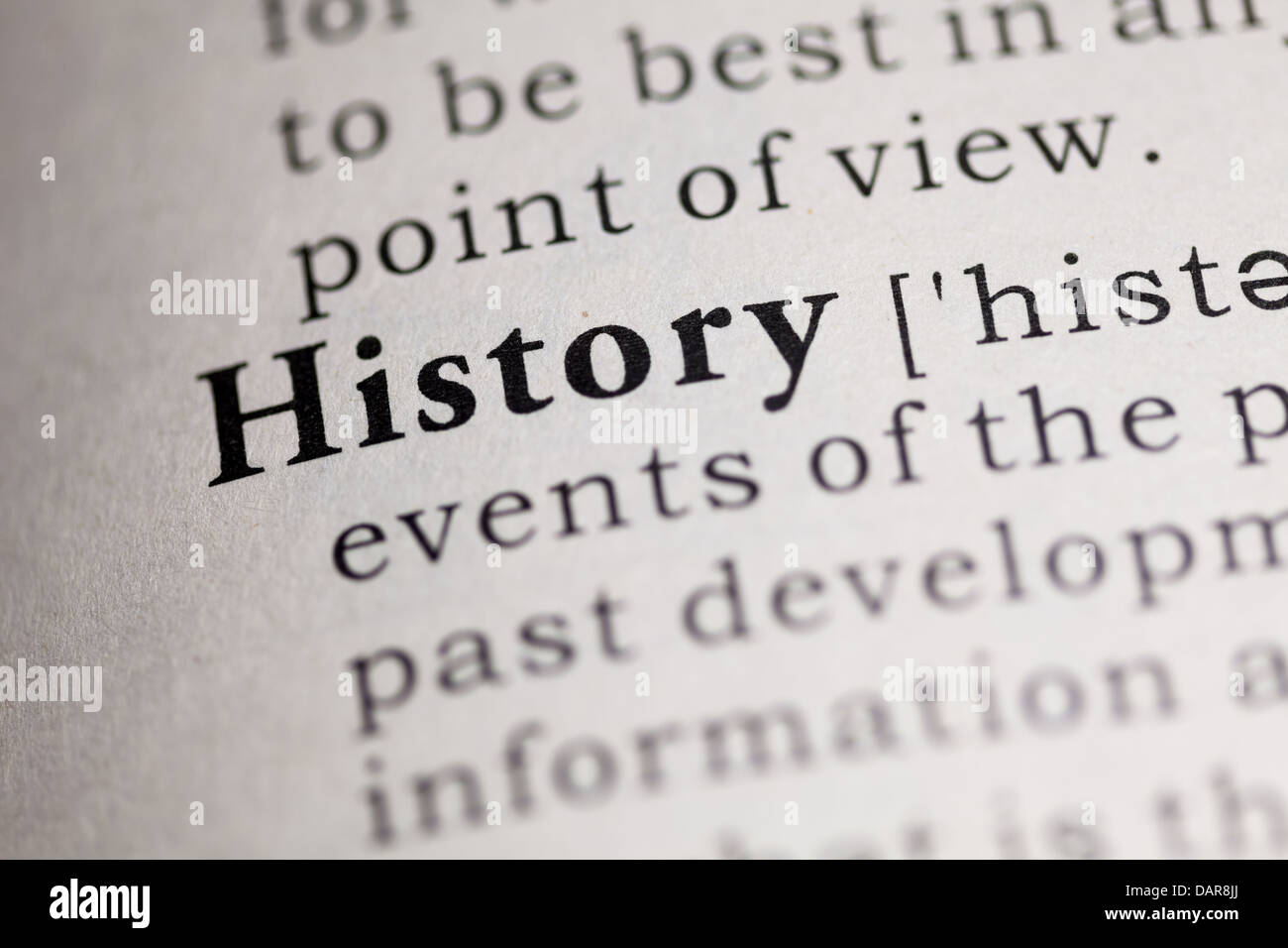 Word history hi-res stock photography and images - Alamy