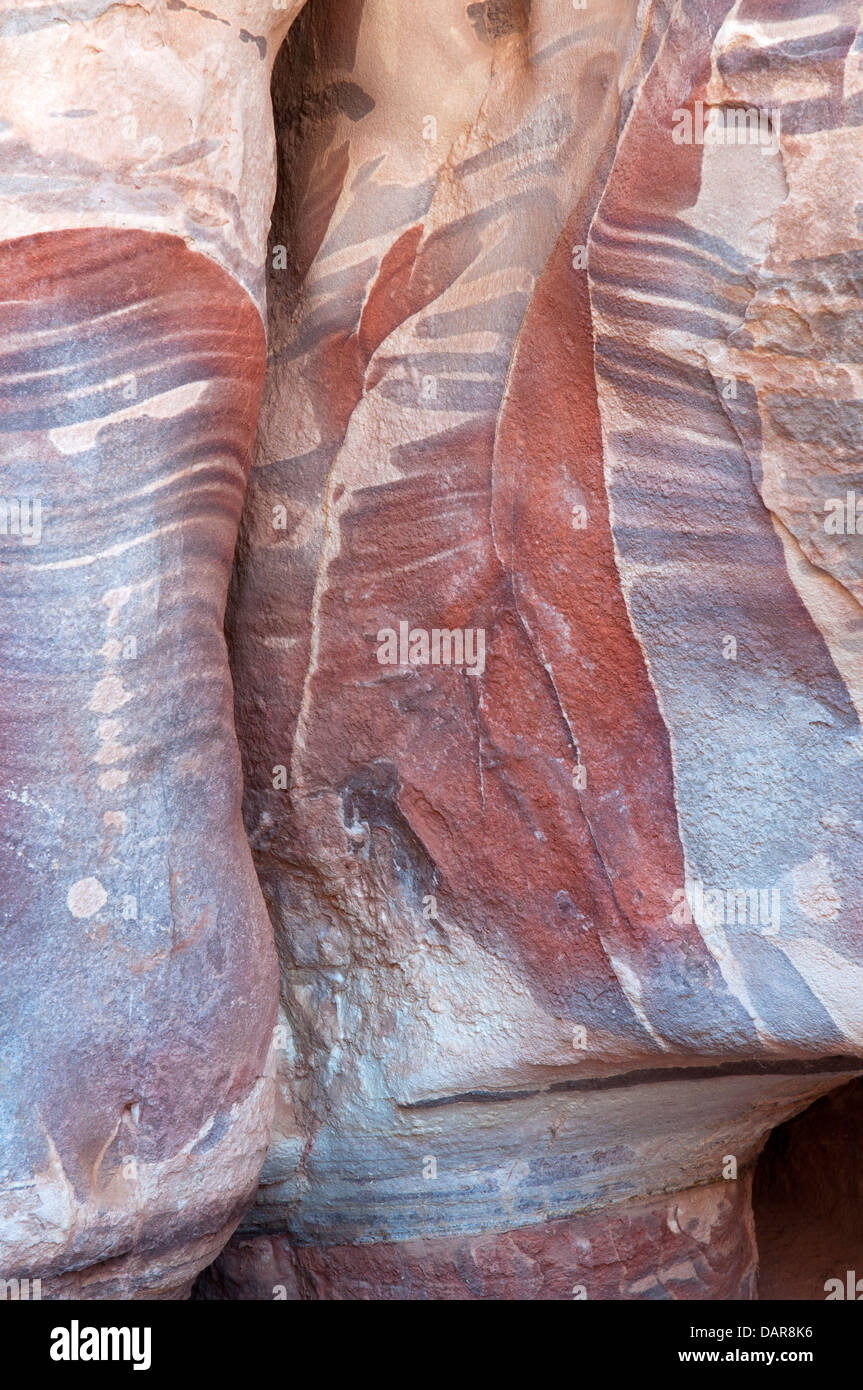 Multi-colored rocks in Petra, Jordan Stock Photo - Alamy