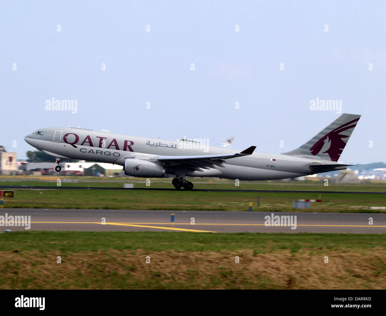 The A7-AFZ, an Airbus A330-243F, is a freighter aircraft operated by ...