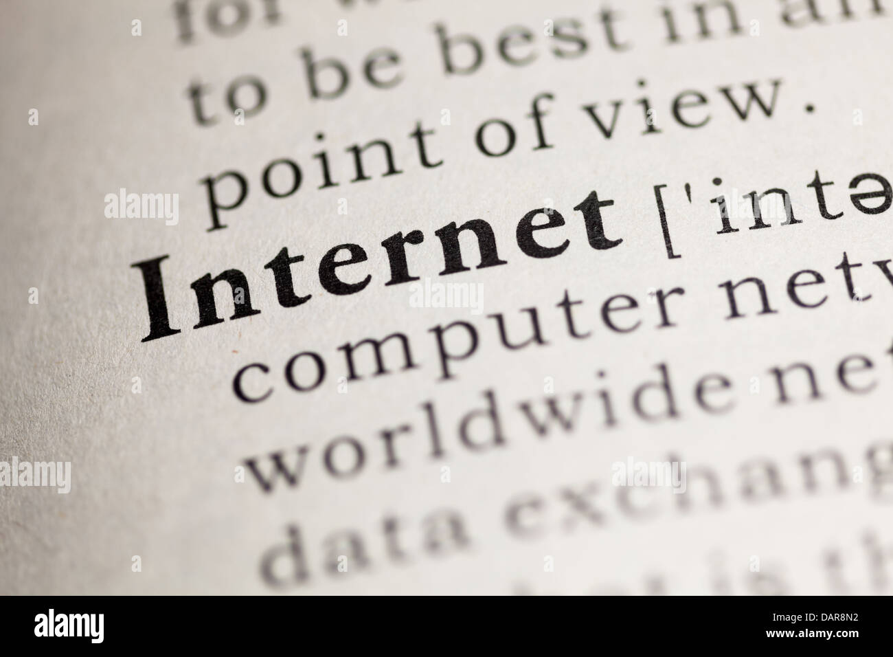 Fake Dictionary, Dictionary definition of the word Internet Stock Photo ...
