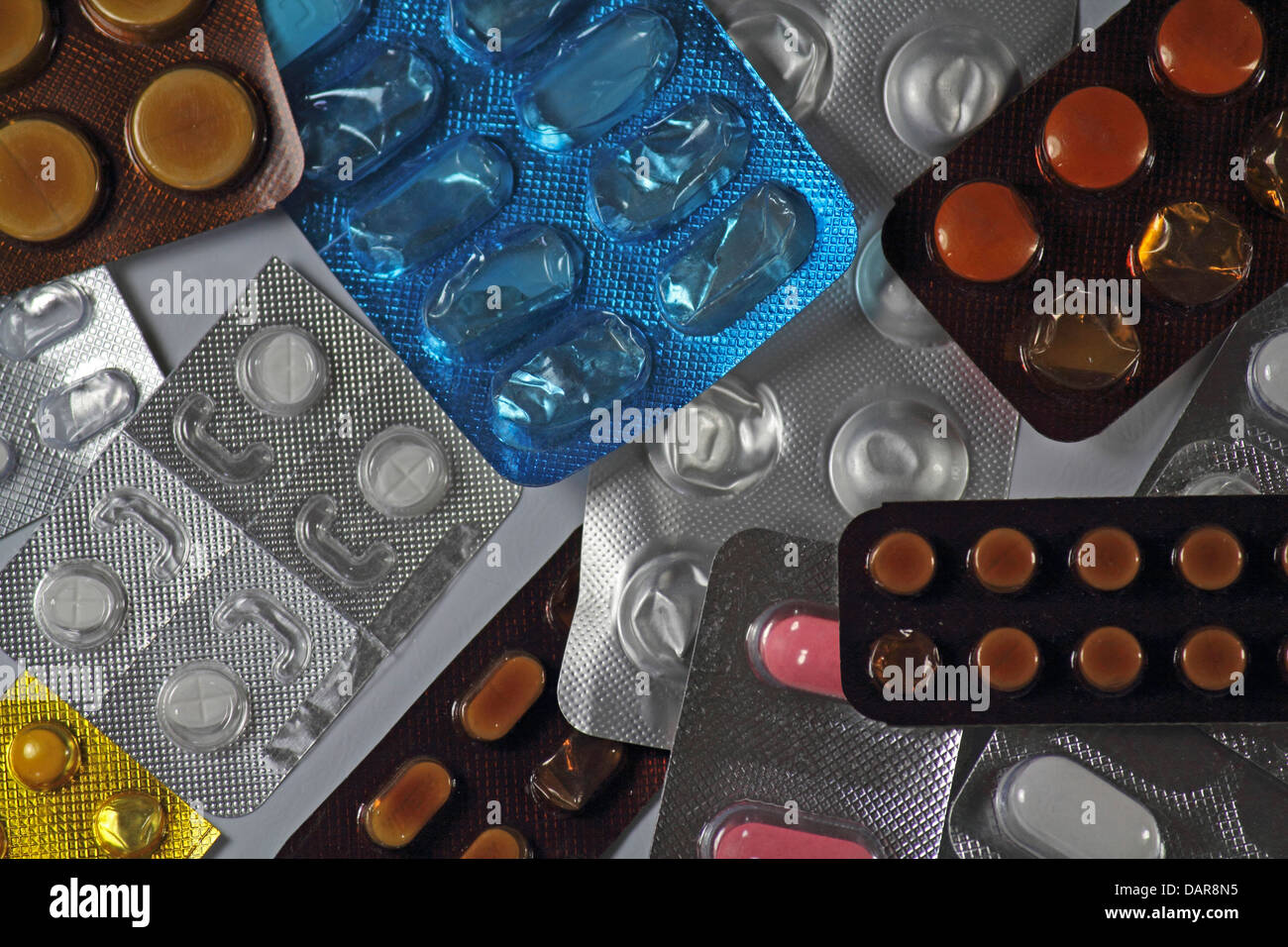 Pills in a blister packs Stock Photo - Alamy