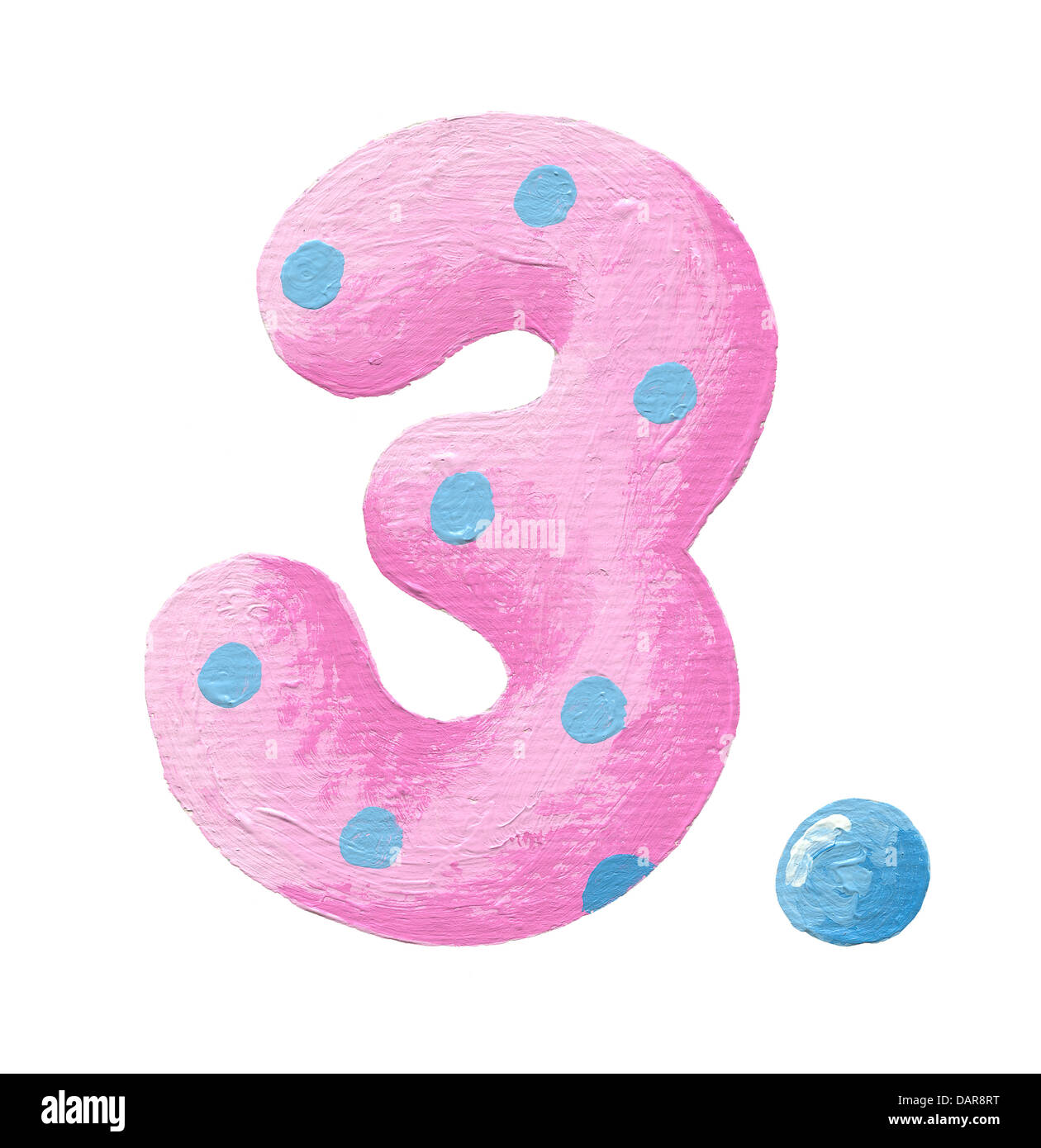Acrylic illustration of pink number three Stock Photo - Alamy Acrylic illustration of pink number three Stock Photo - Alamy