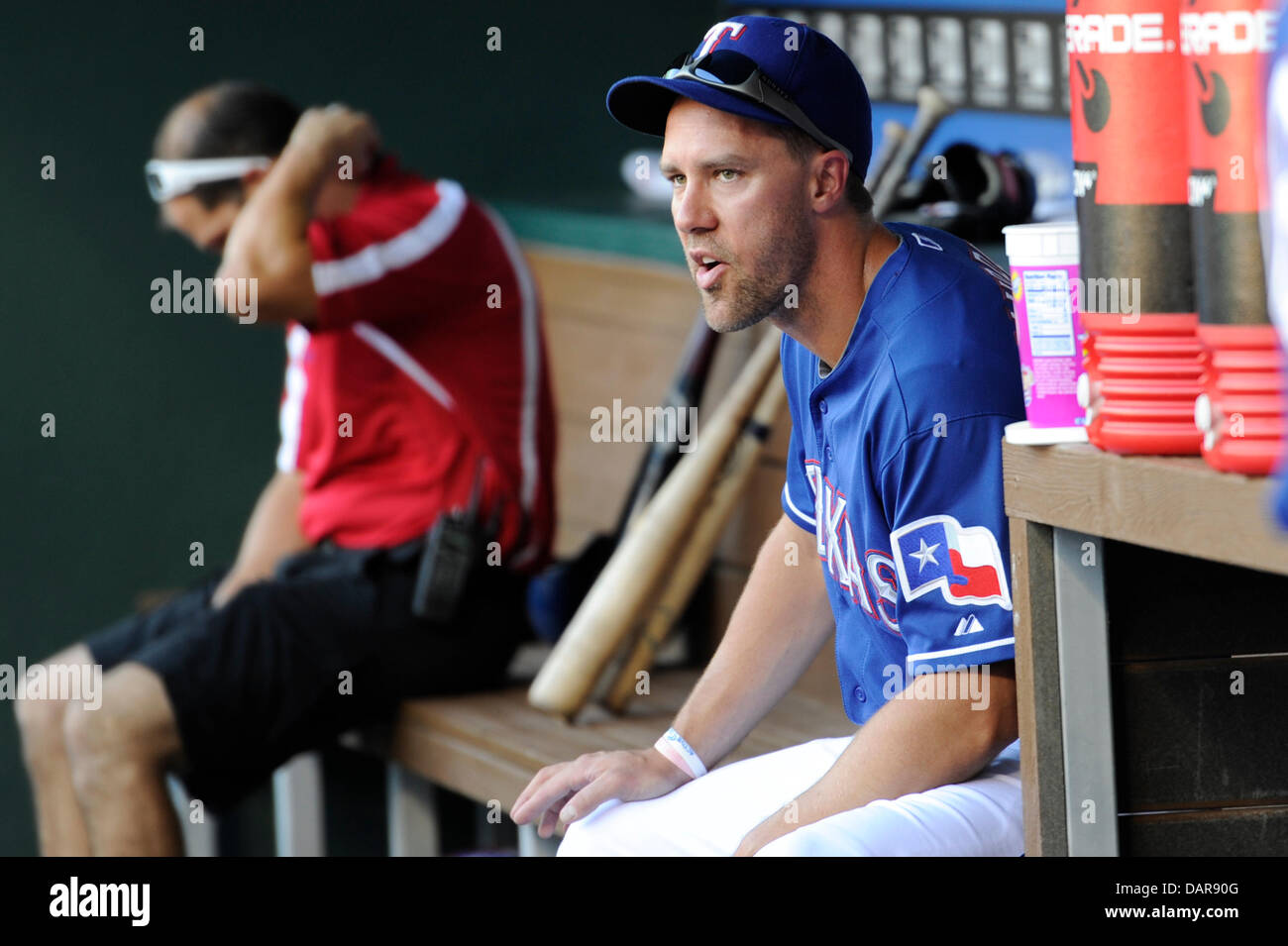 Texas rangers left fielder david murphy hi-res stock photography and ...