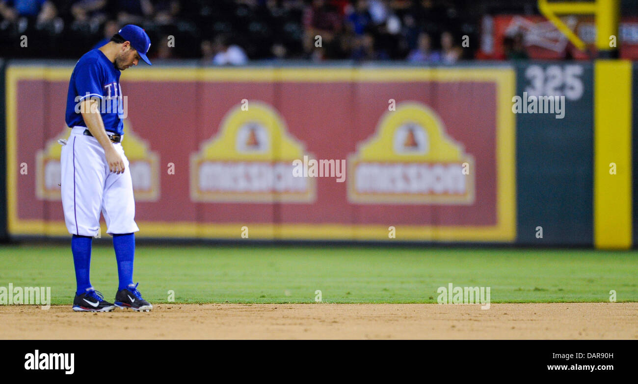 June 28, 2013 - Arlington, TX, USA - Texas Rangers' second baseman Ian ...