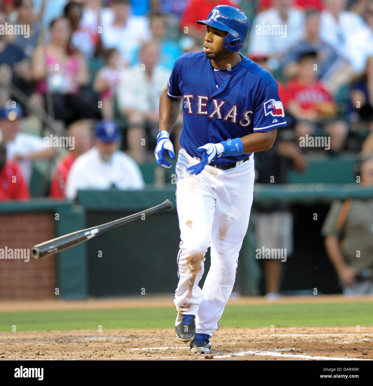 June 28, 2013 - Arlington, TX, USA - Texas Rangers' designated hitter ...