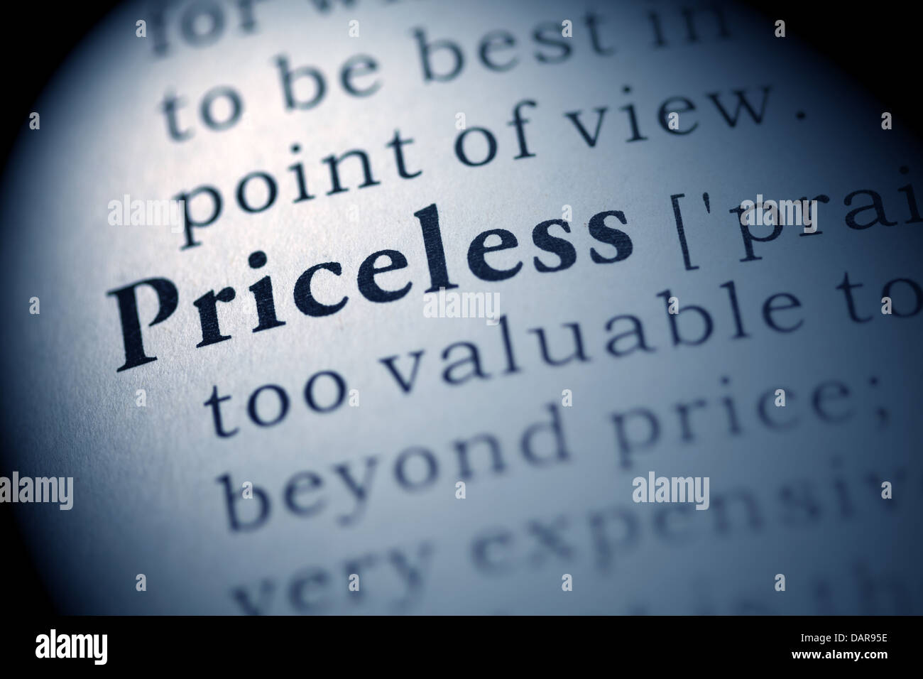 Fake Dictionary, Dictionary definition of the word Priceless Stock ...