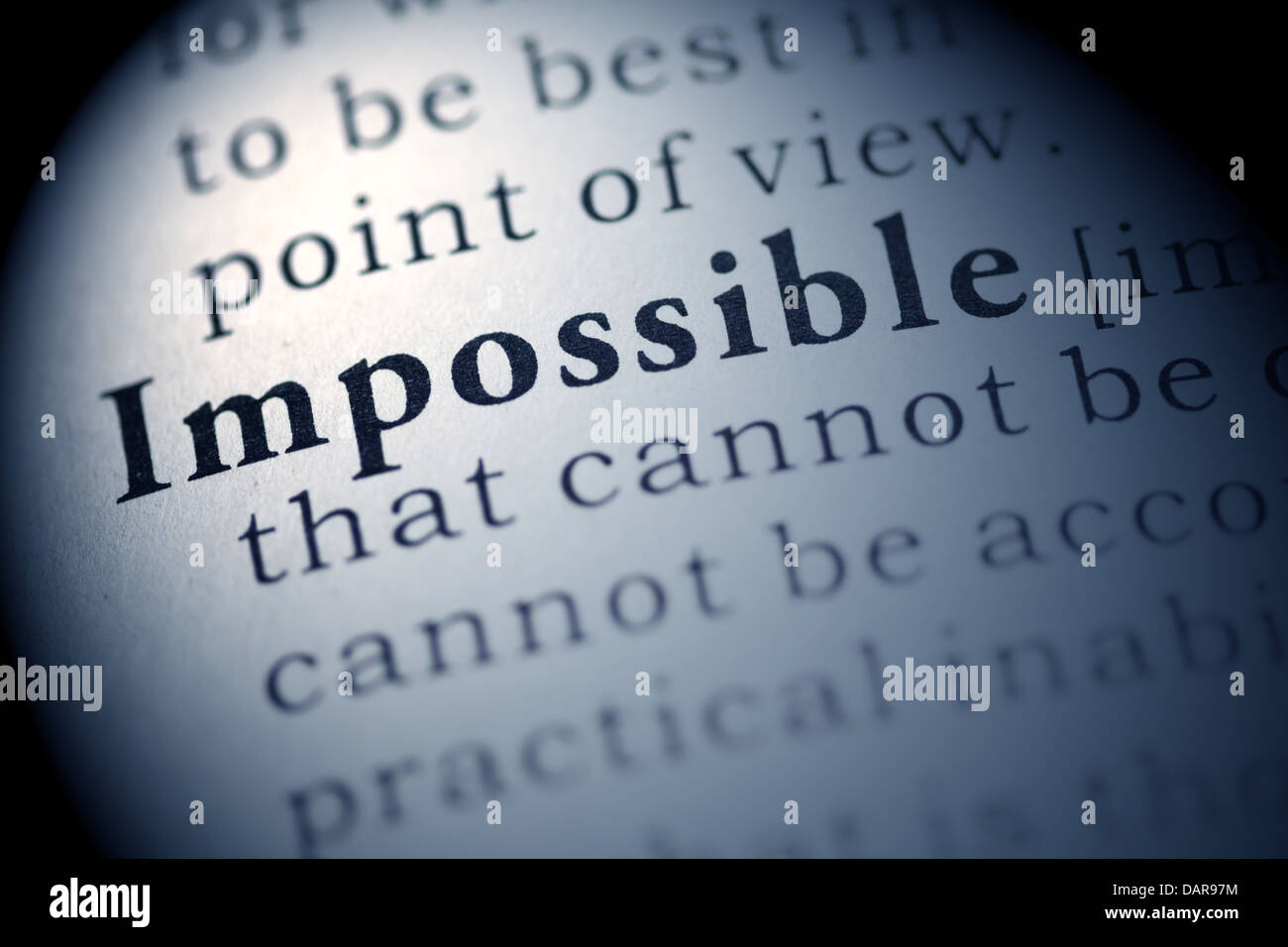 Impossible word hi-res stock photography and images - Alamy