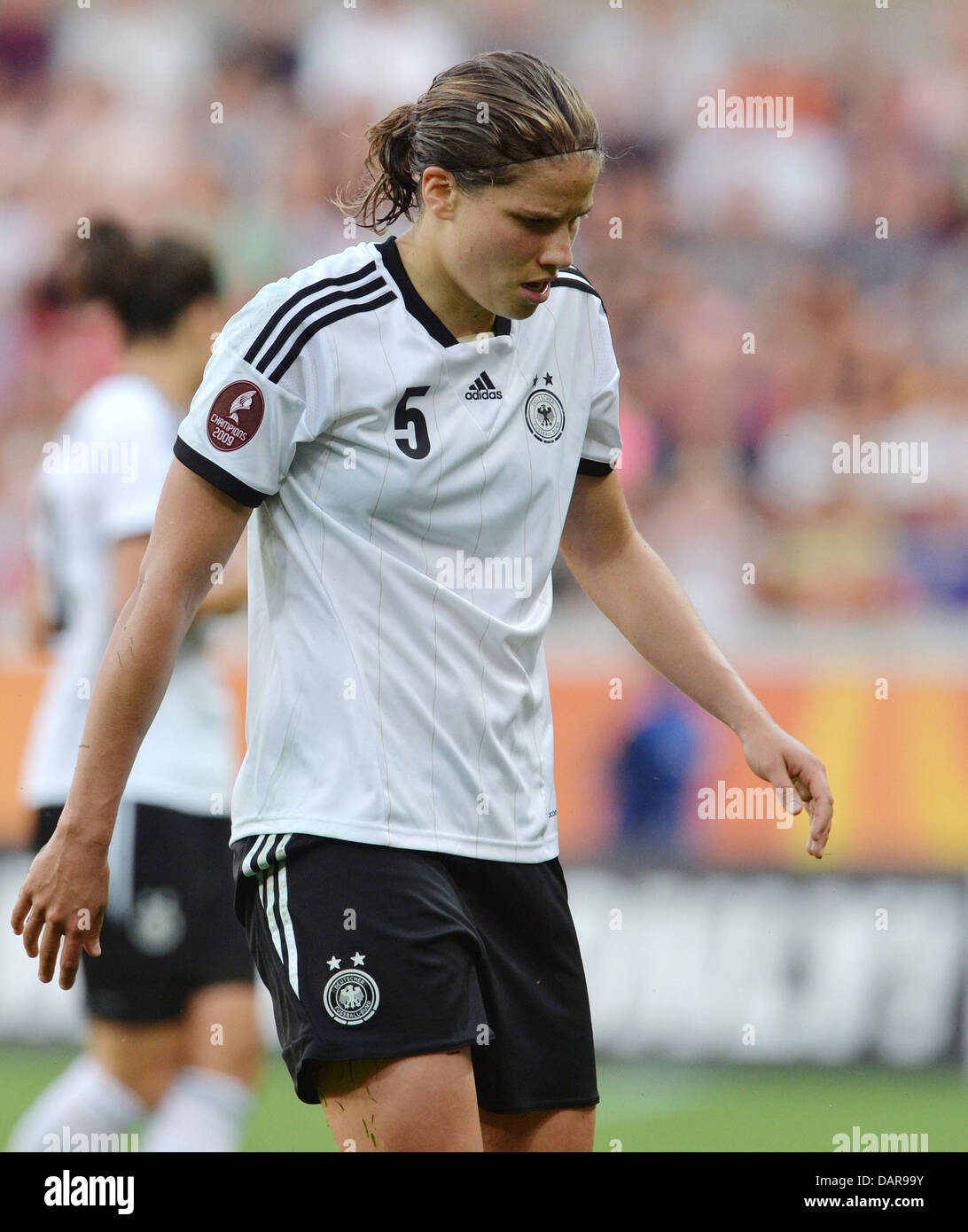 Annike Krahn of Germany leave the field after the UEFA Women«s EURO ...