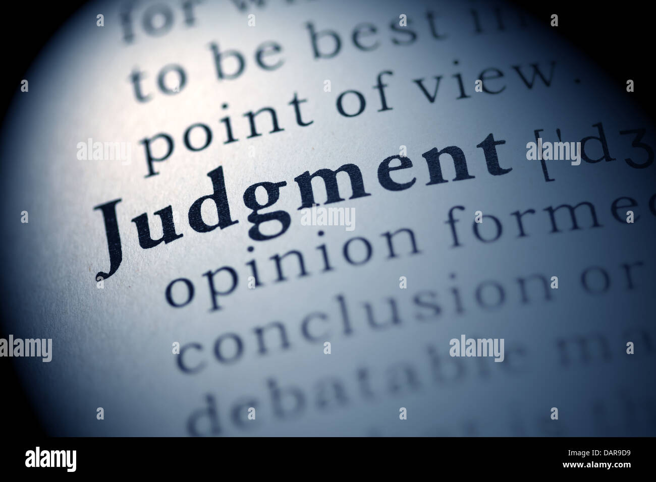Judgment word hi-res stock photography and images - Alamy