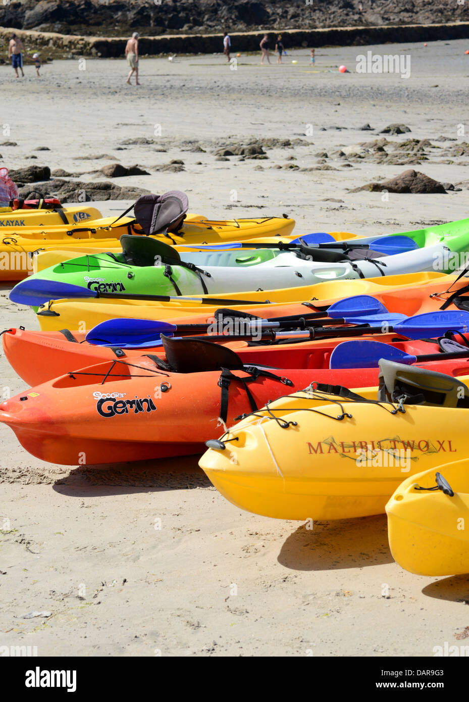 Kayaks at the beach hi-res stock photography and images - Alamy