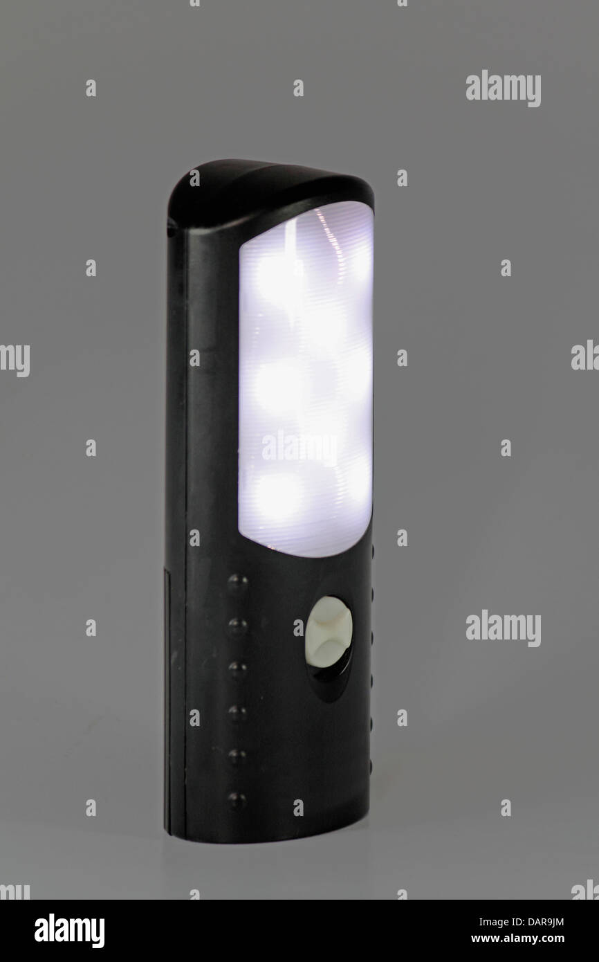 Rechargeable Torch with LED lights Stock Photo - Alamy