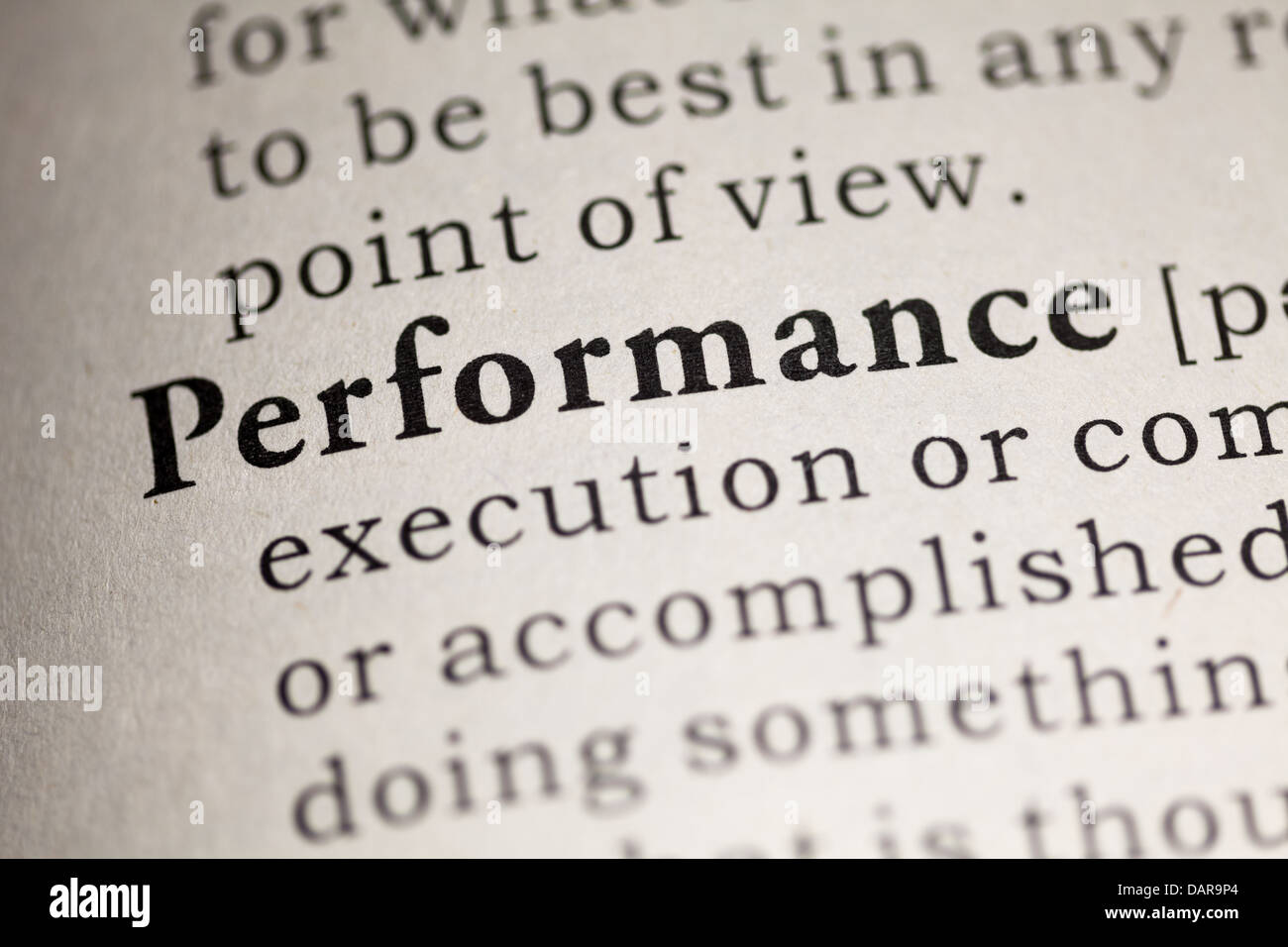 Performance word hi-res stock photography and images - Alamy