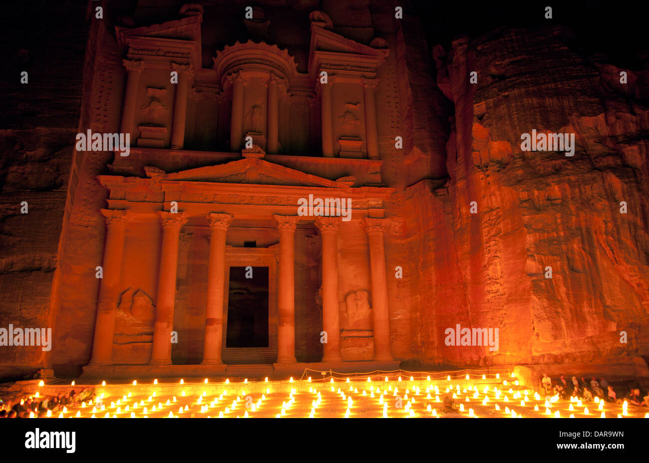 Petra by night, Jordan Stock Photo - Alamy