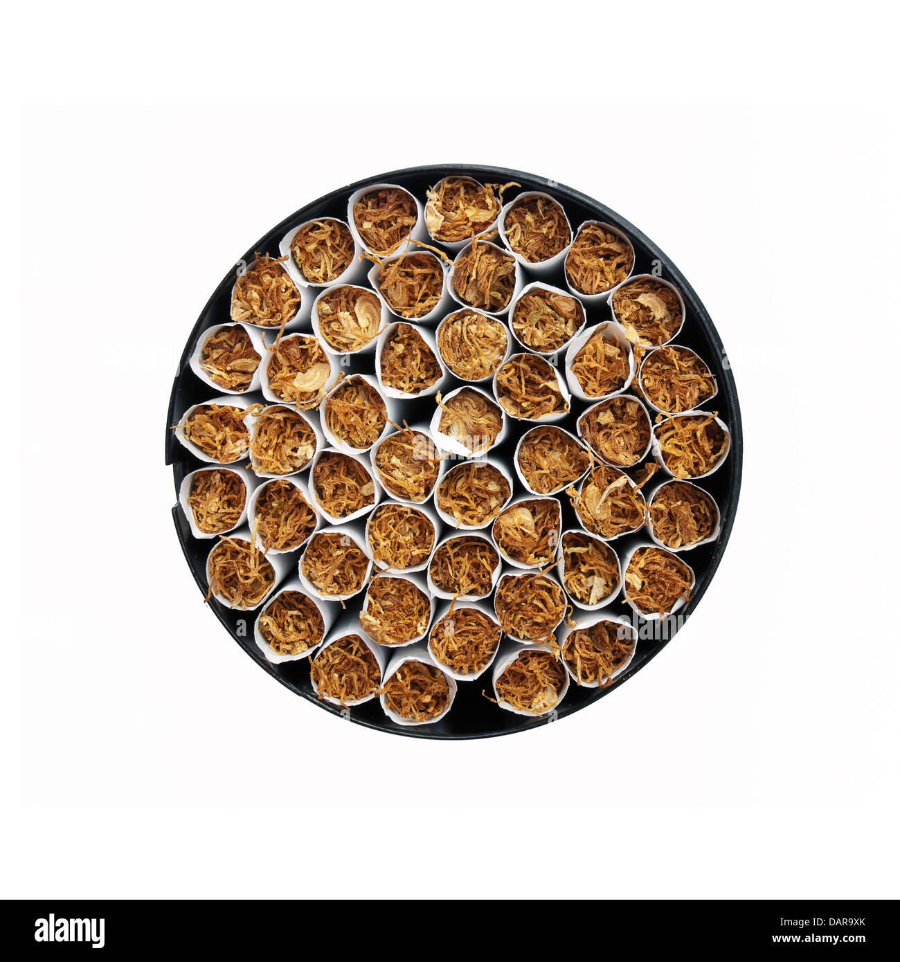 Top view of an open cigarette box on a white background Stock Photo - Alamy