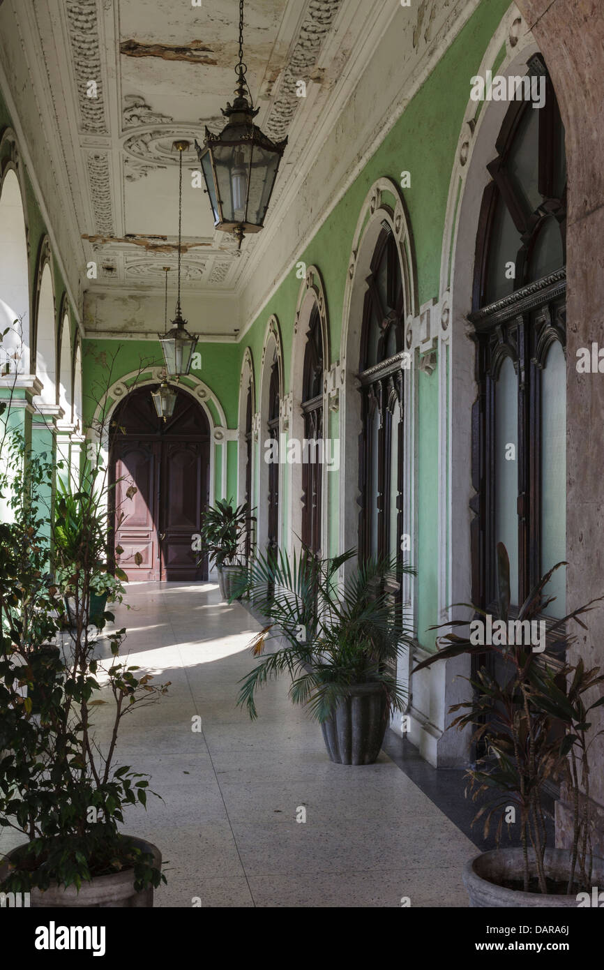 Africa, Mozambique, Maputo. Corridor at Maputo Central Train Station ...