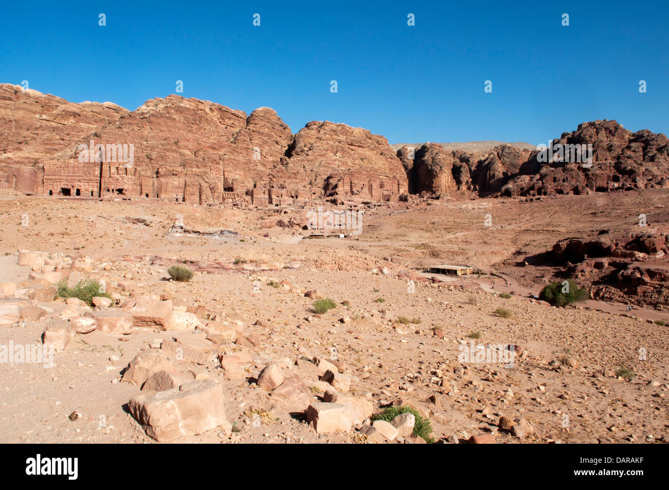 Nabataeans buildings dug in the rock, Petra, Jordan Stock Photo - Alamy