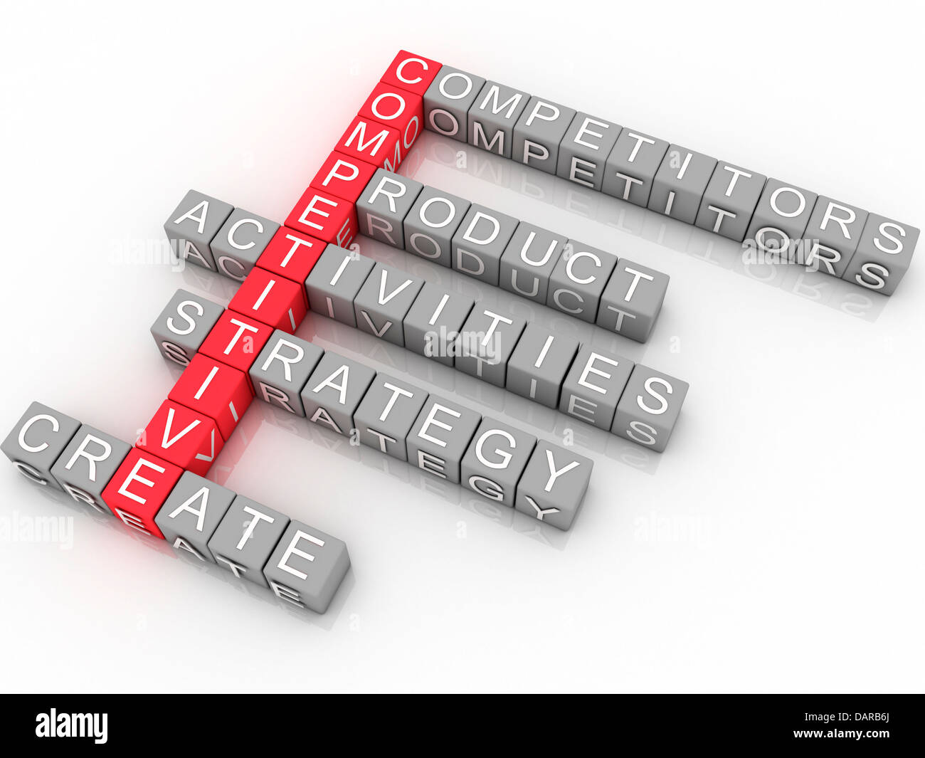 3d illustration of business competitive advantage Stock Photo - Alamy