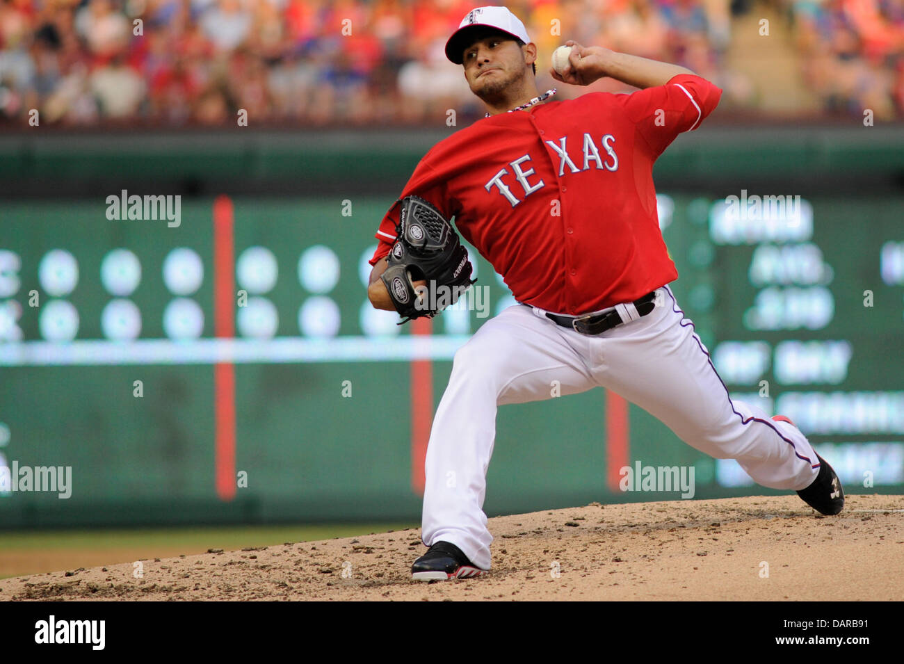 July 4 2013 Arlington Tx Usa Texas Rangers Starting Pitcher