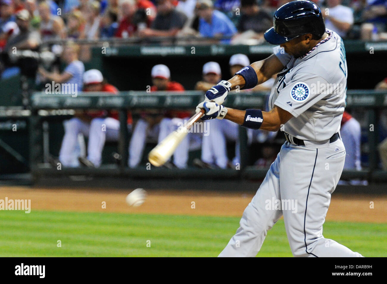 July 4, 2013 - Arlington, TX, USA - Seattle Mariners center fielder ...
