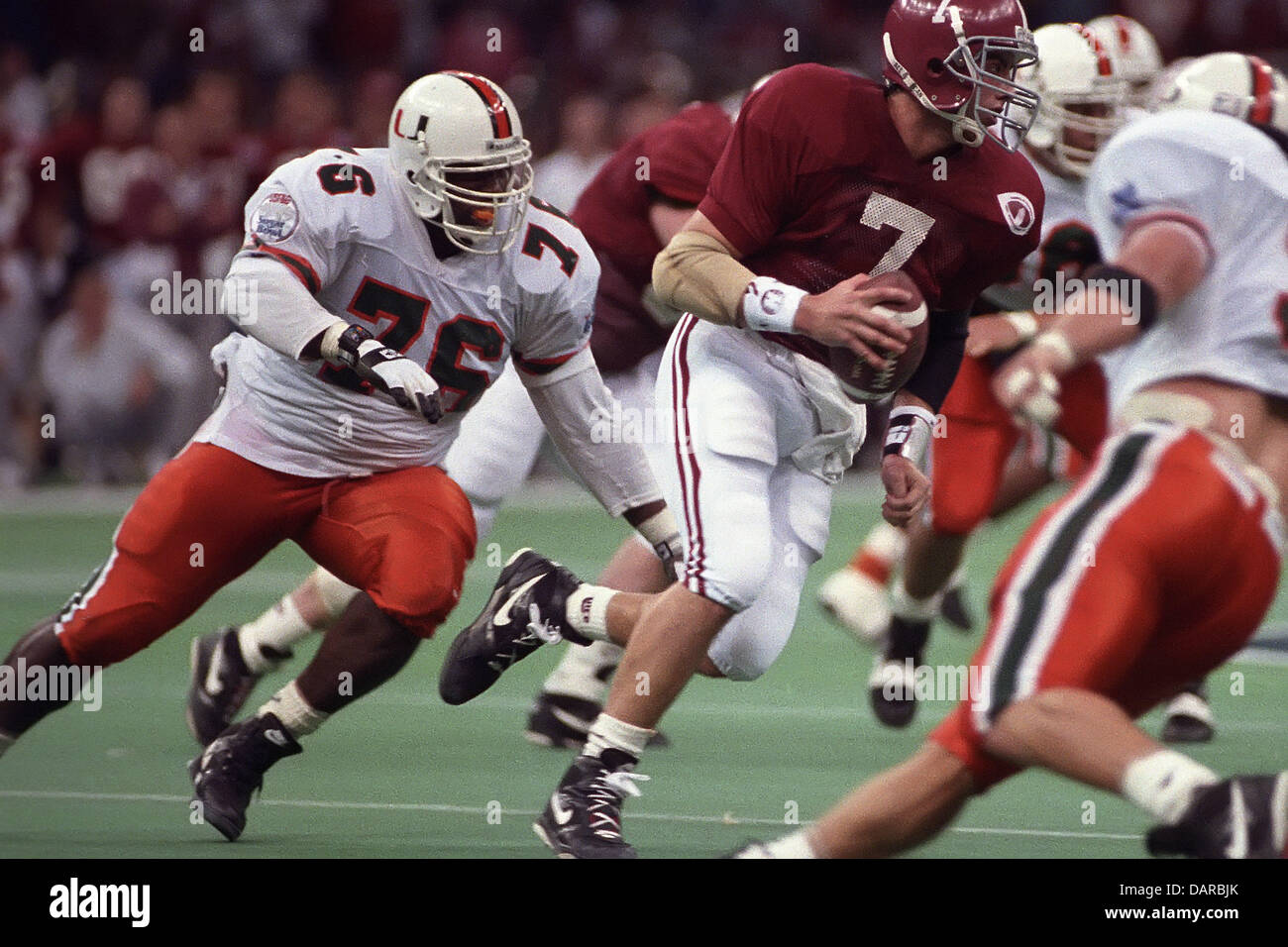 Warren Sapp of the MIami Hurricanes file photo Stock Photo - Alamy