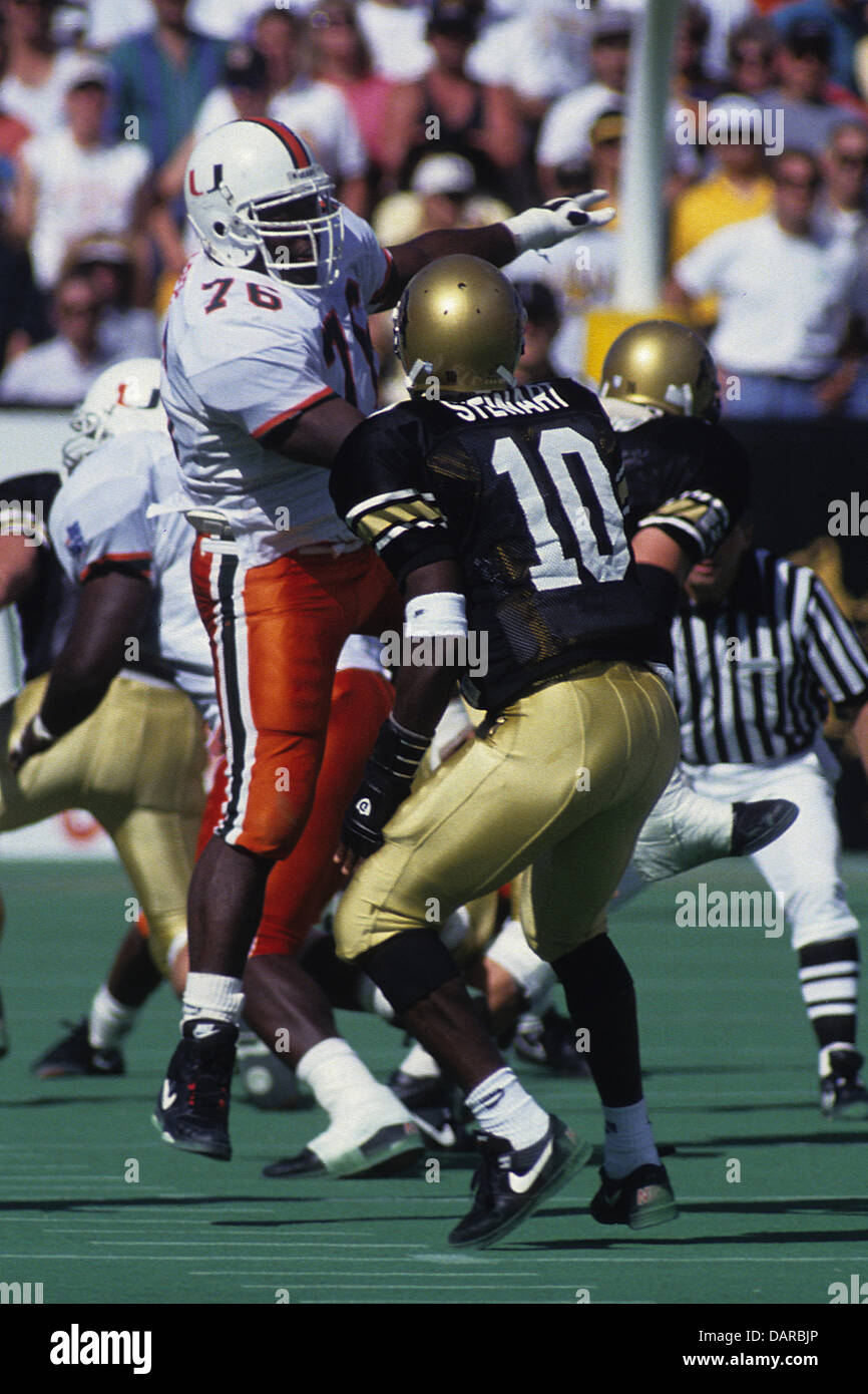 Warren Sapp of the MIami Hurricanes file photo Stock Photo - Alamy