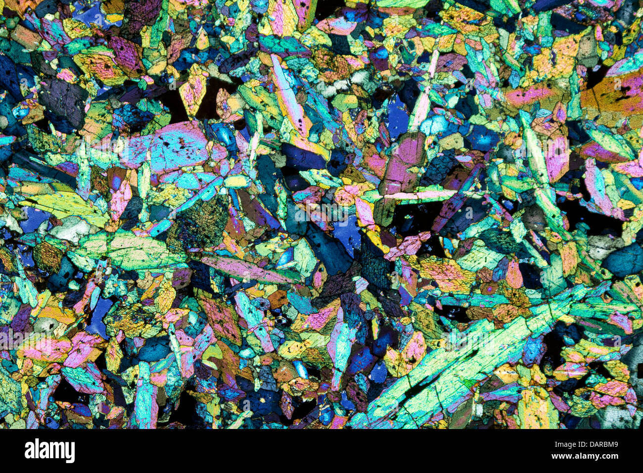 Amphibole Thin Section Xpl
