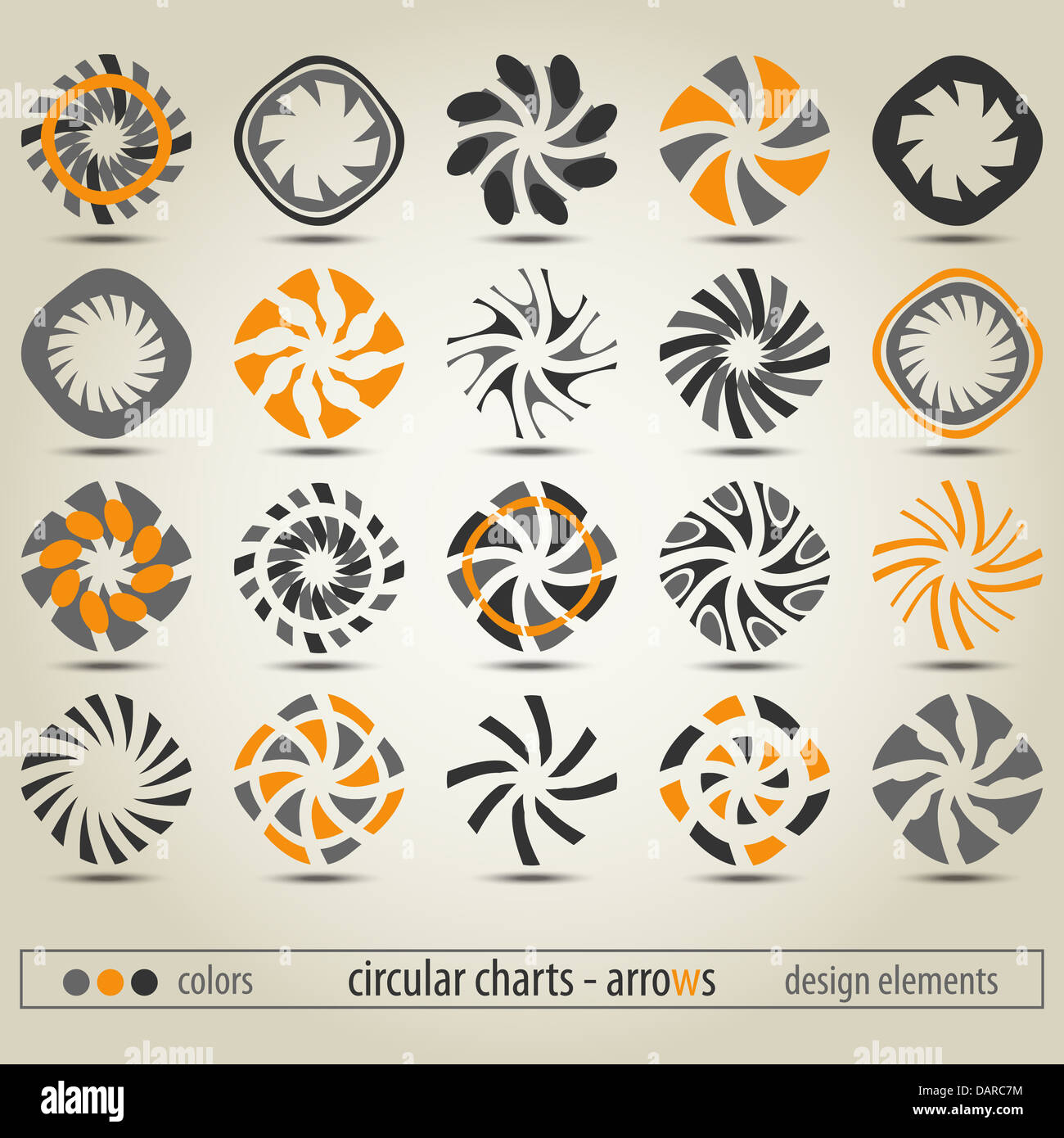 new collection of circular charts can use like modern design elements ...