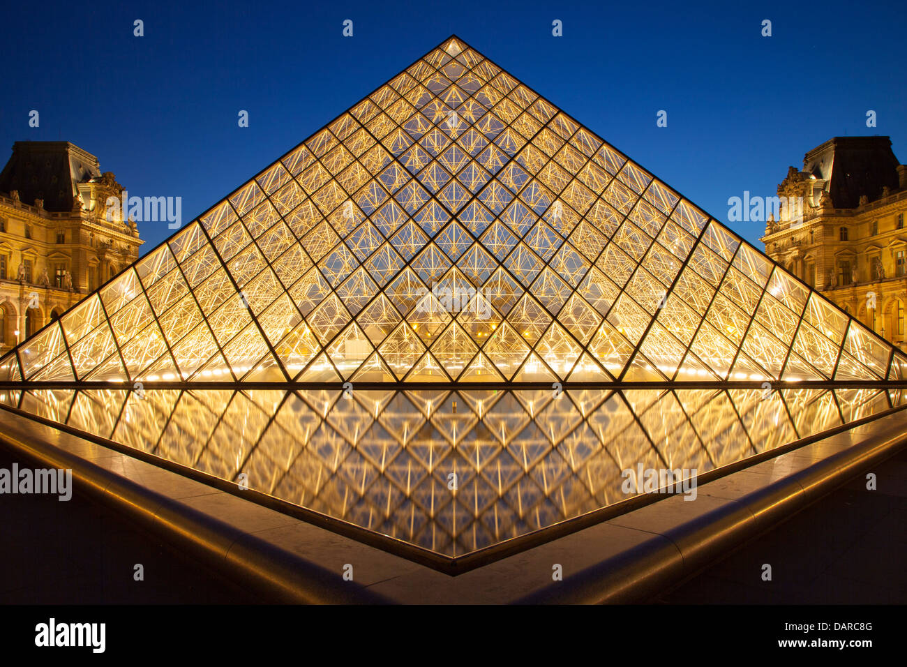 Louvre museum glass pyramid hi-res stock photography and images - Alamy
