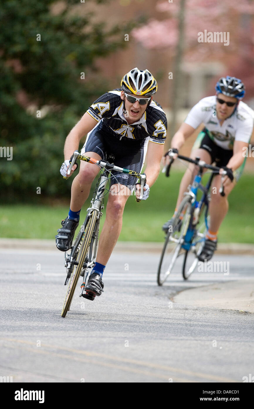A male cyclist during a race, Winston-Salem, North Carolina Stock Photo ...