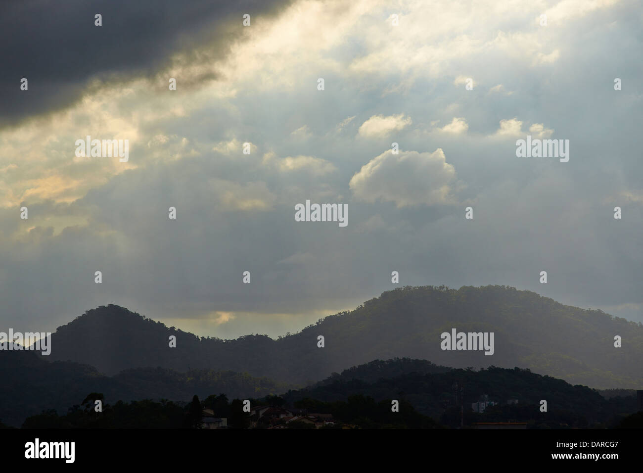 Dramatic cloudscape over hills Stock Photo - Alamy