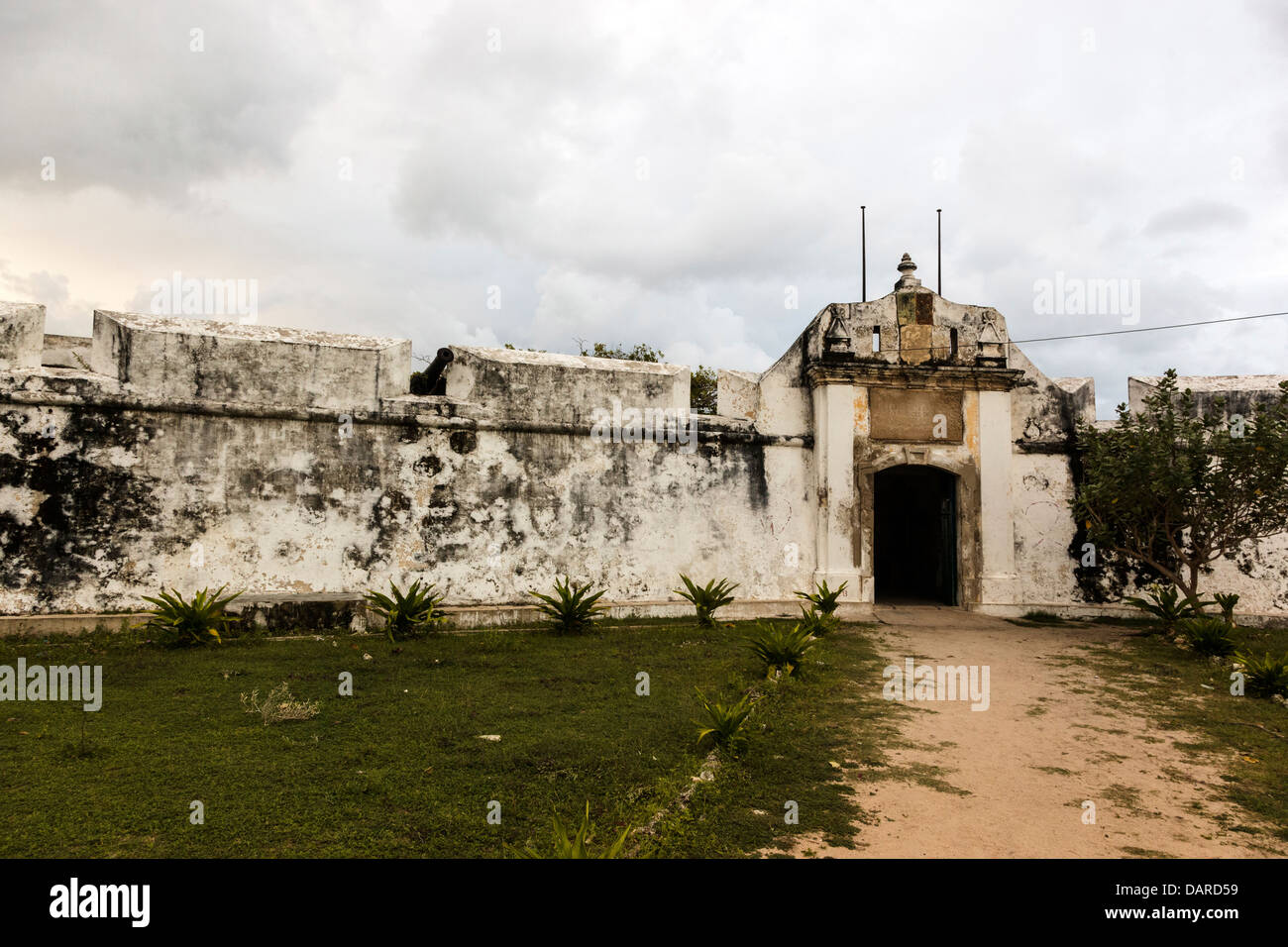 Africa, Mozambique, Ibo Island, Quirimbas National Park. Exterior shot ...