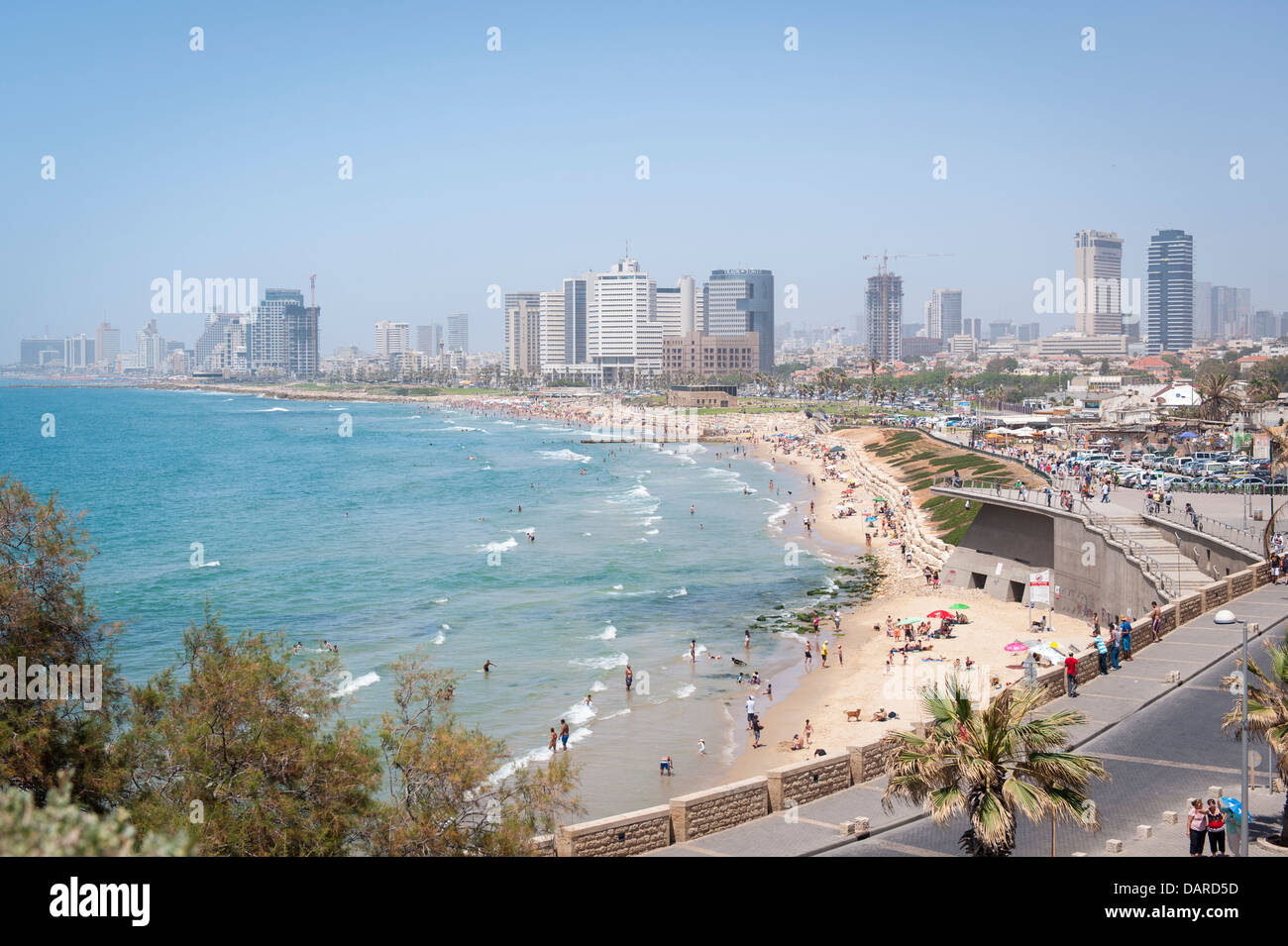 Israel Tel Aviv view panorama seascape from Old City of Jaffa Yafo to ...