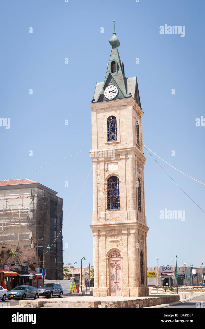 Israel Tel Aviv Jaffa Yafo Yefet Street iconic landmark limestone Clock ...