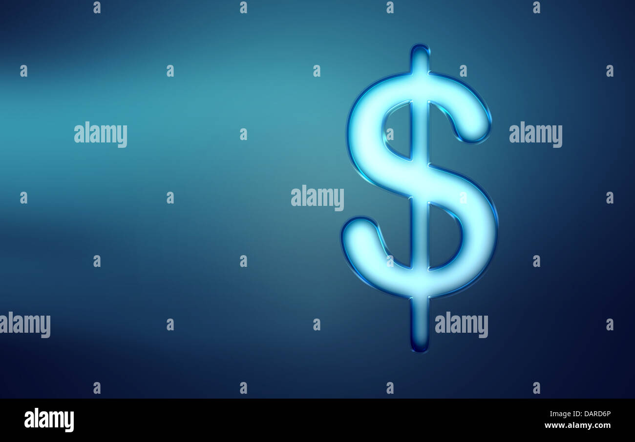 Dollar icon on navy blue background Stock Photo - Alamy