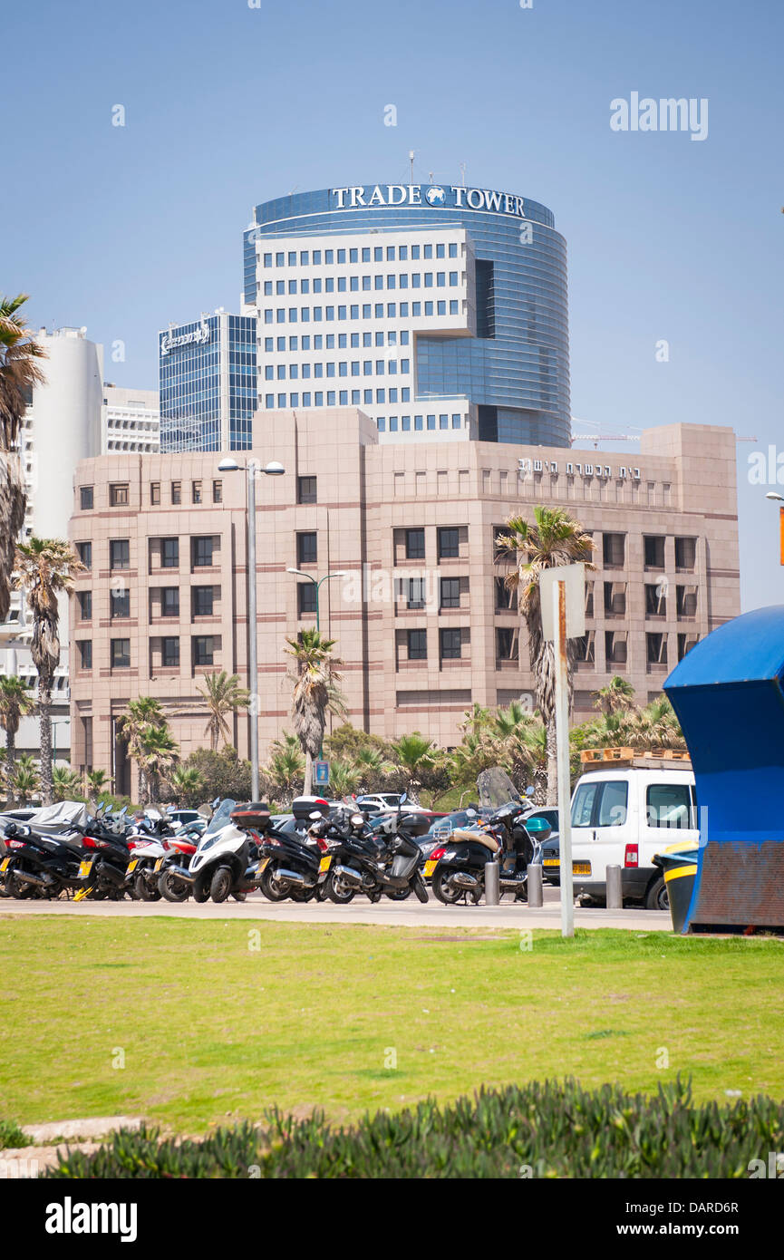 Israel Tel Aviv modern contemporary offices office block Trade Tower ...