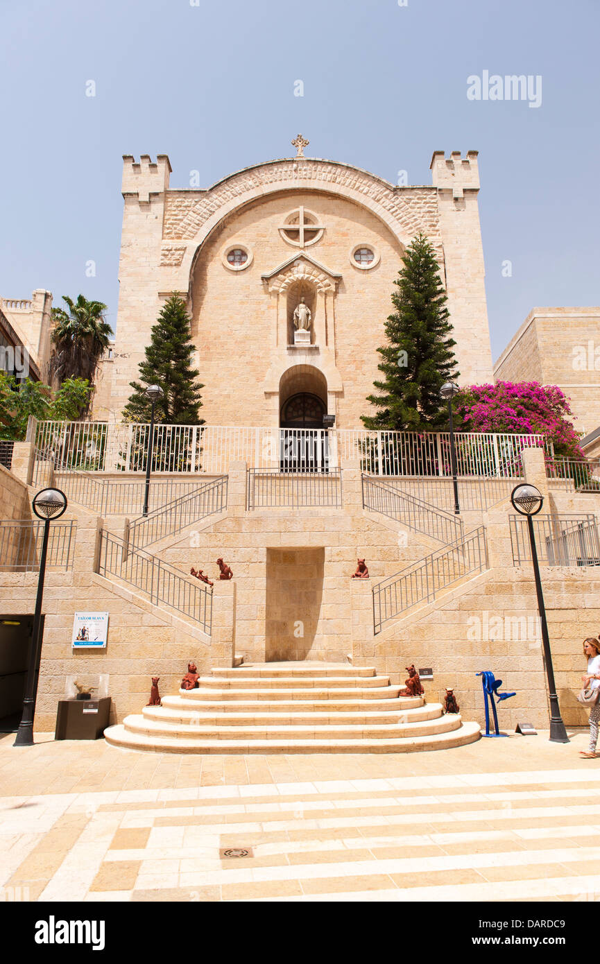 Israel Jerusalem French Convent St Vincent de Paul Church stairs Alrov ...