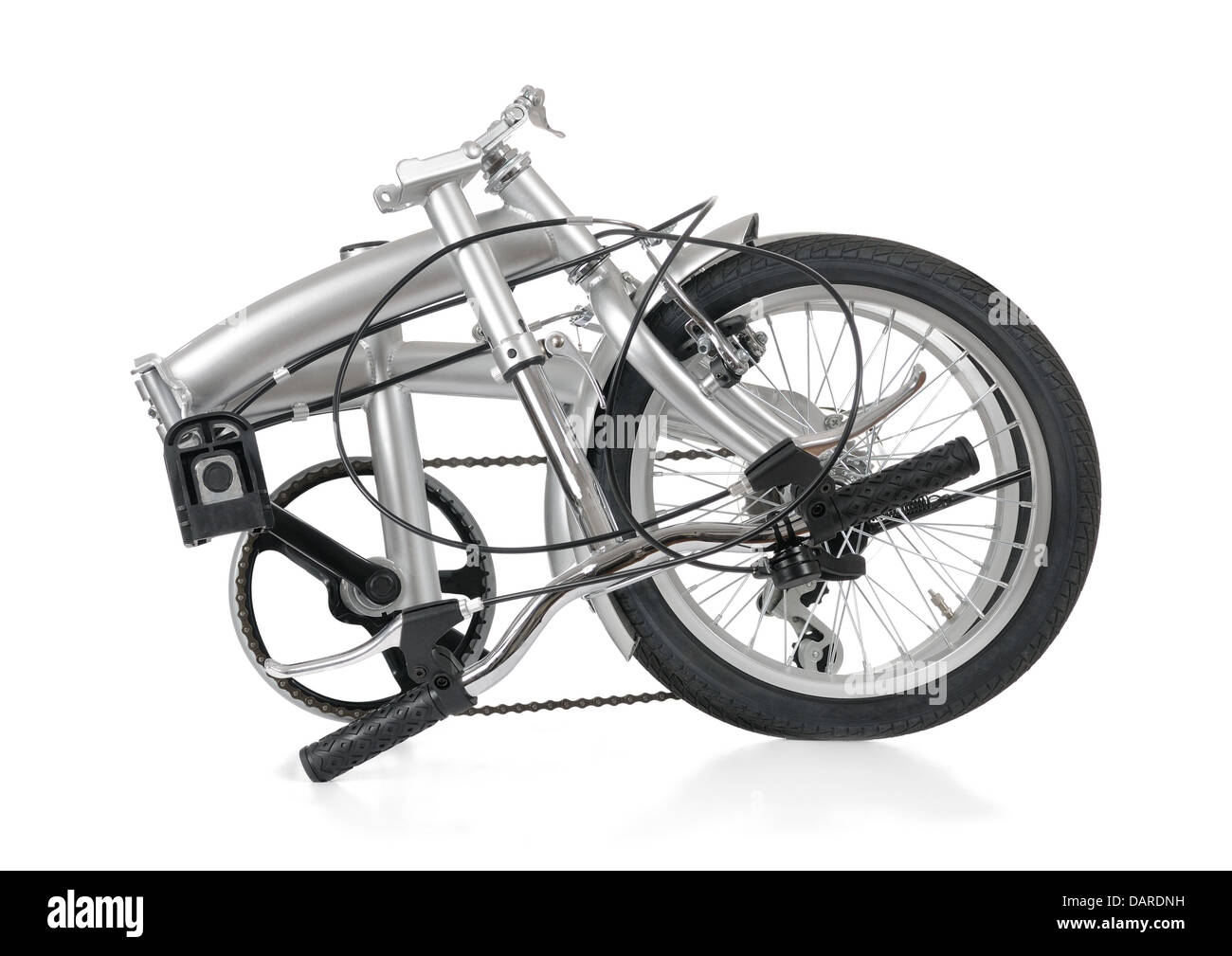 Folded folding bike Stock Photo - Alamy