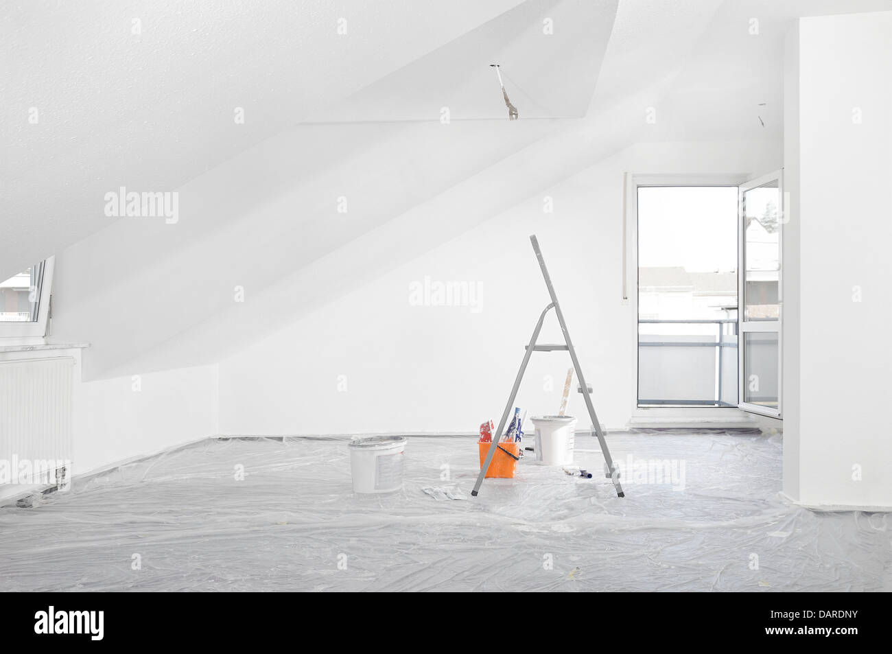 Fresh painted apartment Stock Photo - Alamy
