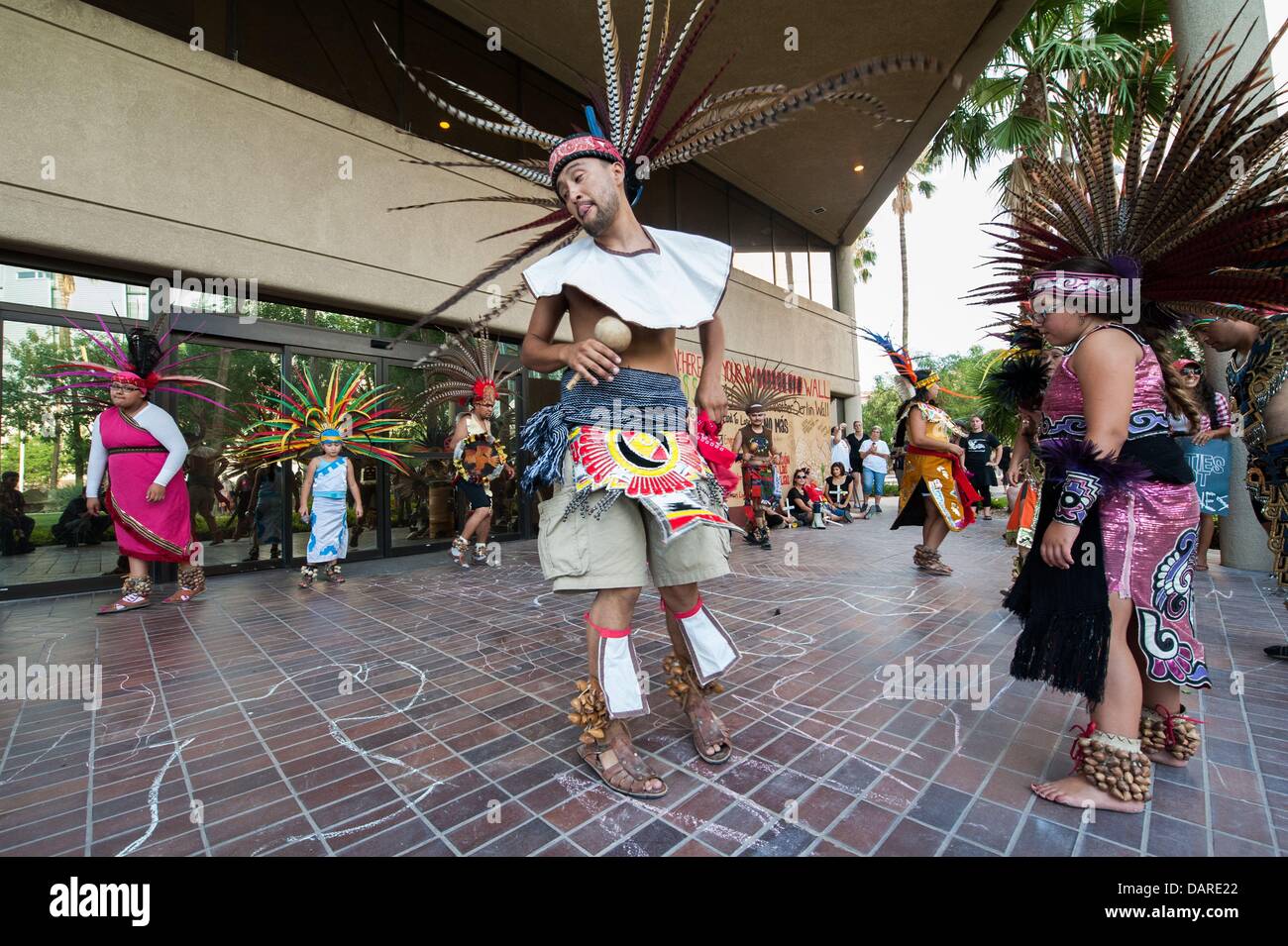 Tucson, Arizona, USA. 17th July, 2013. Approximately 100 people ...