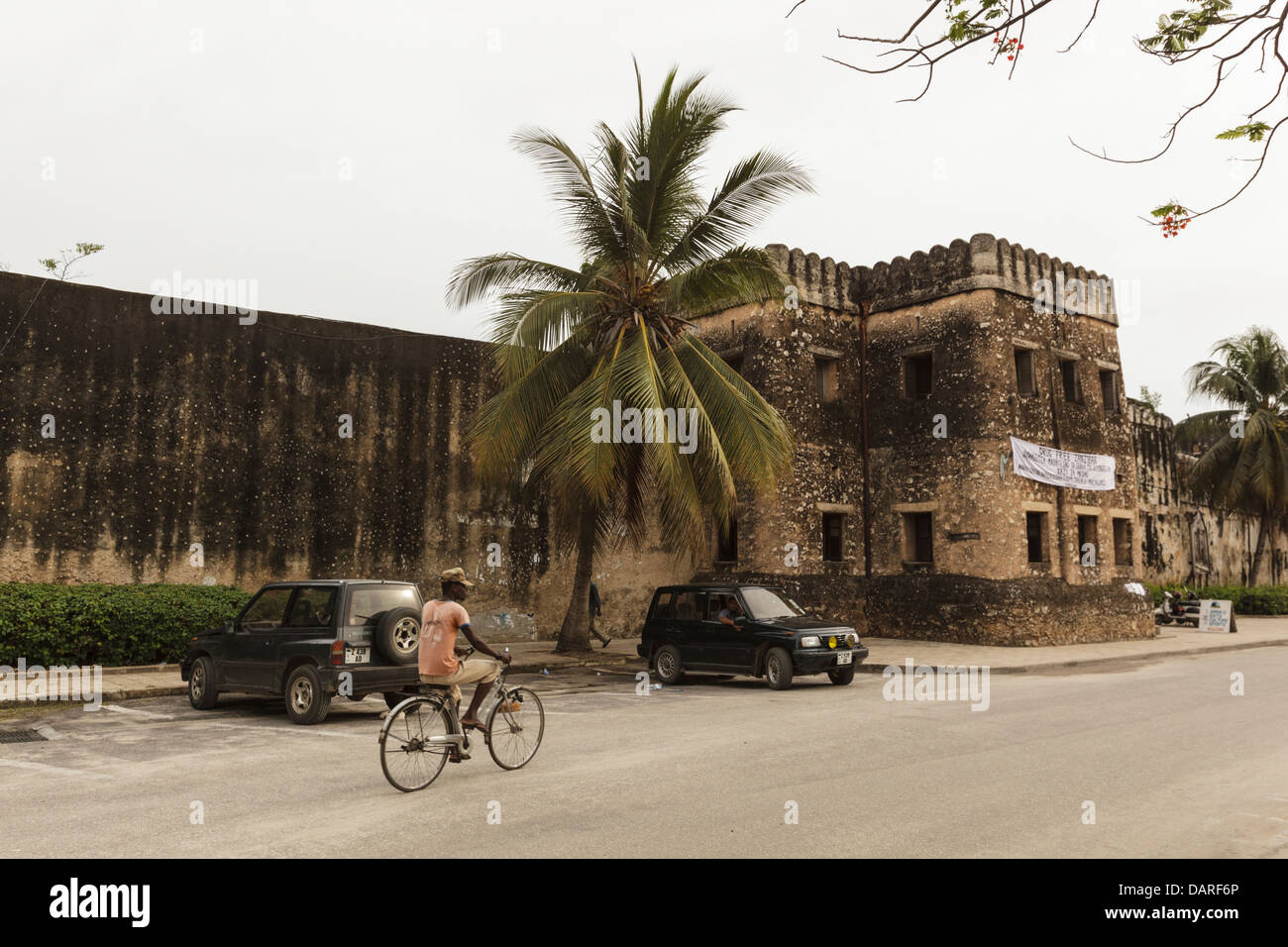 Africa, Tanzania, Zanzibar, Stone Town. Exterior shot of the Old Fort ...