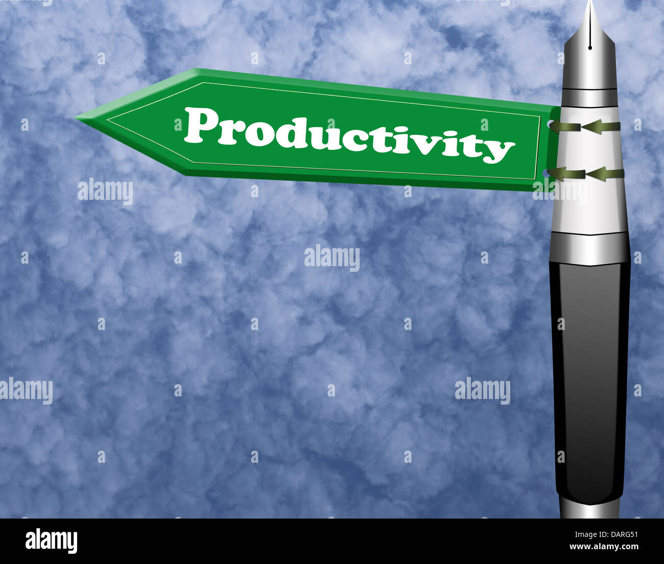 Productivity road sign Stock Photo - Alamy