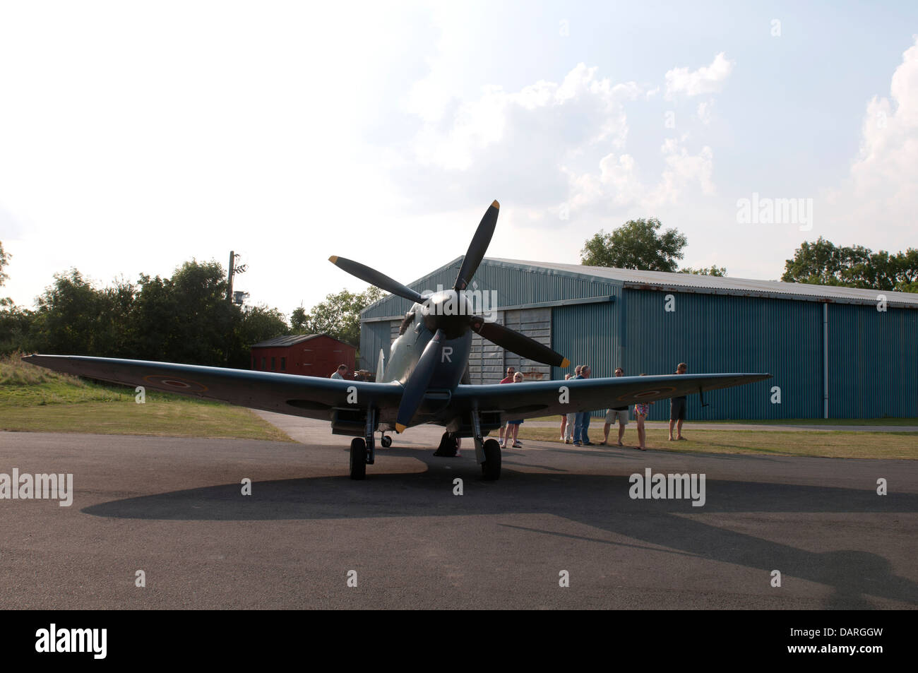 Mk XI Spitfire aircraft at Wellesbourne Airfield, UK Stock Photo - Alamy